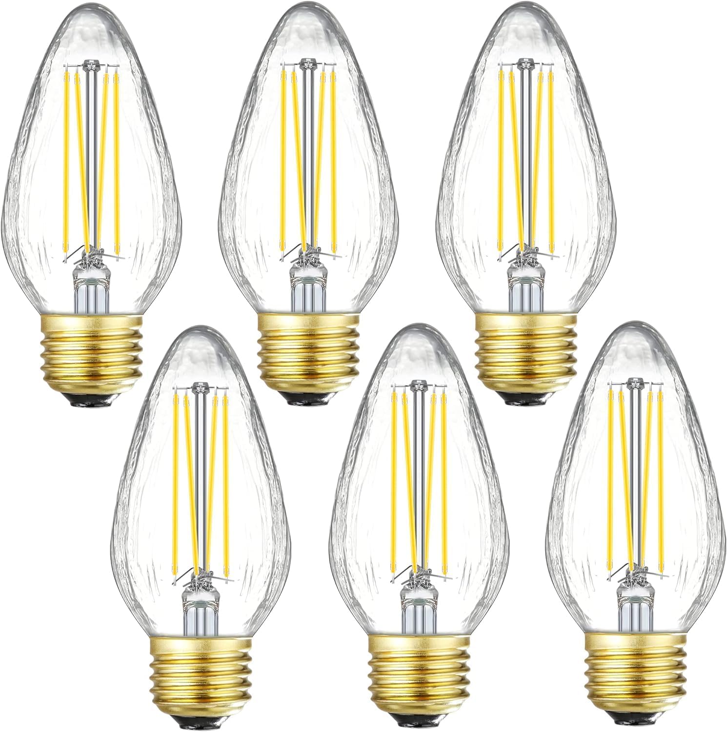 Leools E26 Vintage Edison Bulbs 8W Dimmable LED Bulbs Soft White 3000K ...