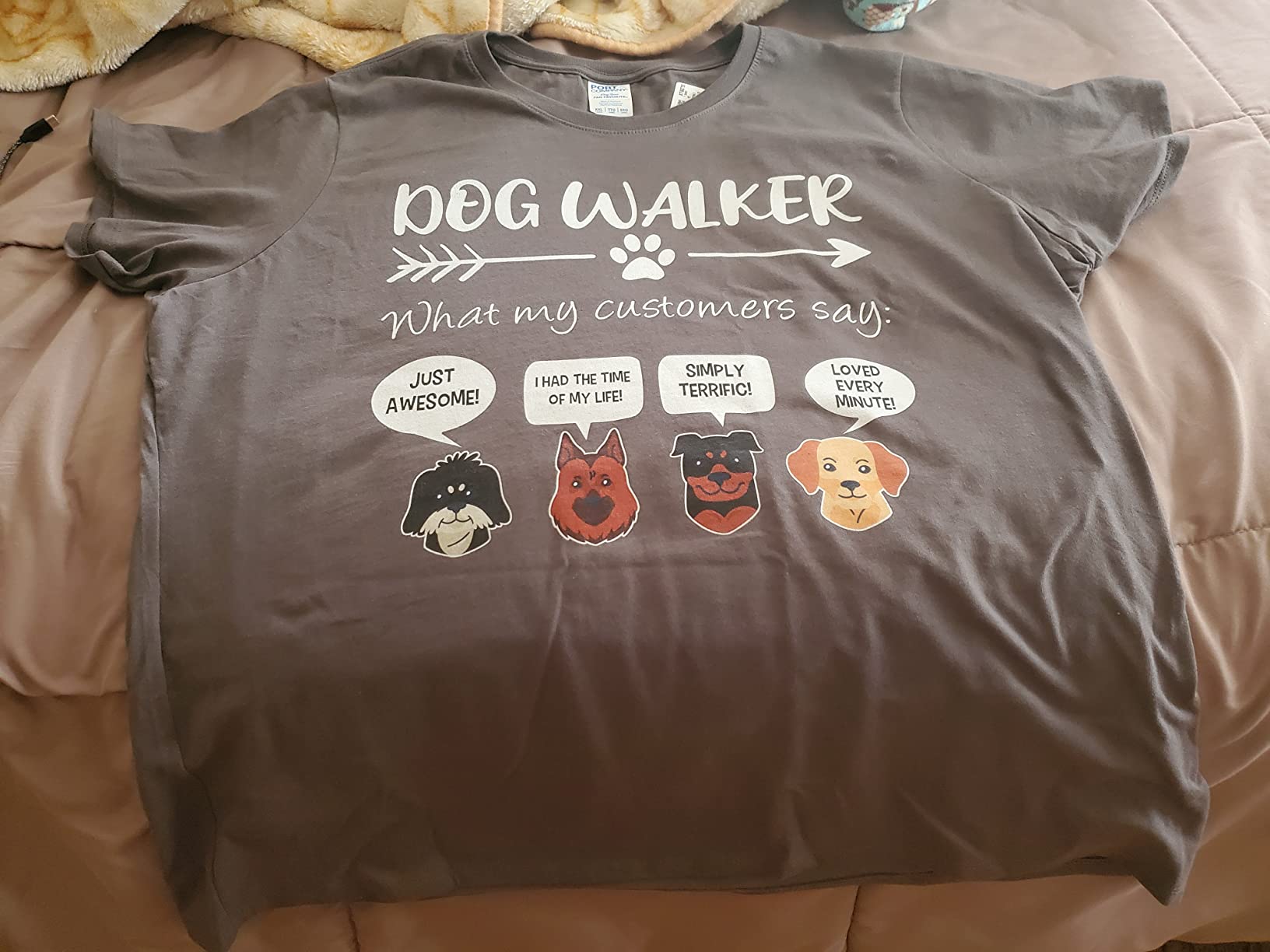 Amazon.com: Dog Walker Shirt Dog Walking Gift Funny Cute Dog Faces T ...
