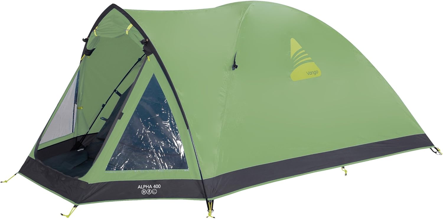 VANGO ALPHA 400 4 PERSON TENT (APPLE GREEN) : Amazon.co.uk: Sports ...
