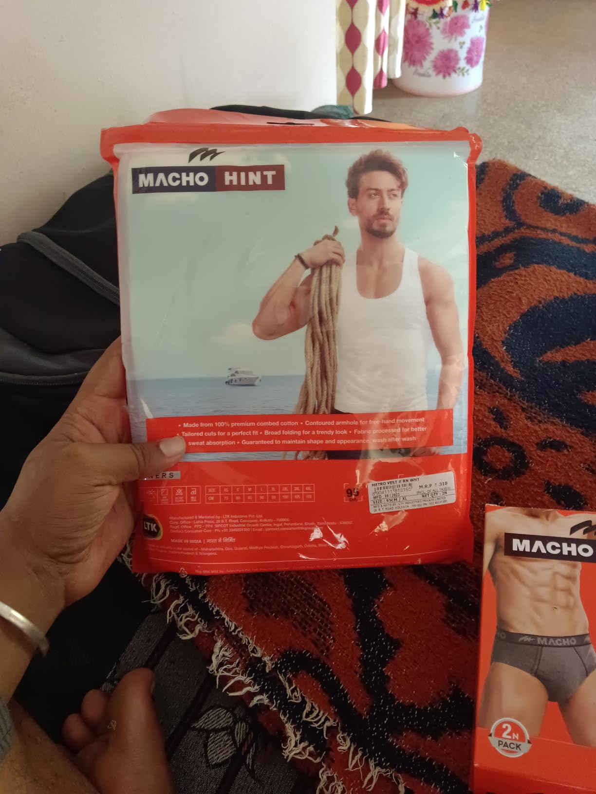 Buy Macho Mens Cotton Vest, Pack of 1 (95 cm) White at Amazon.in