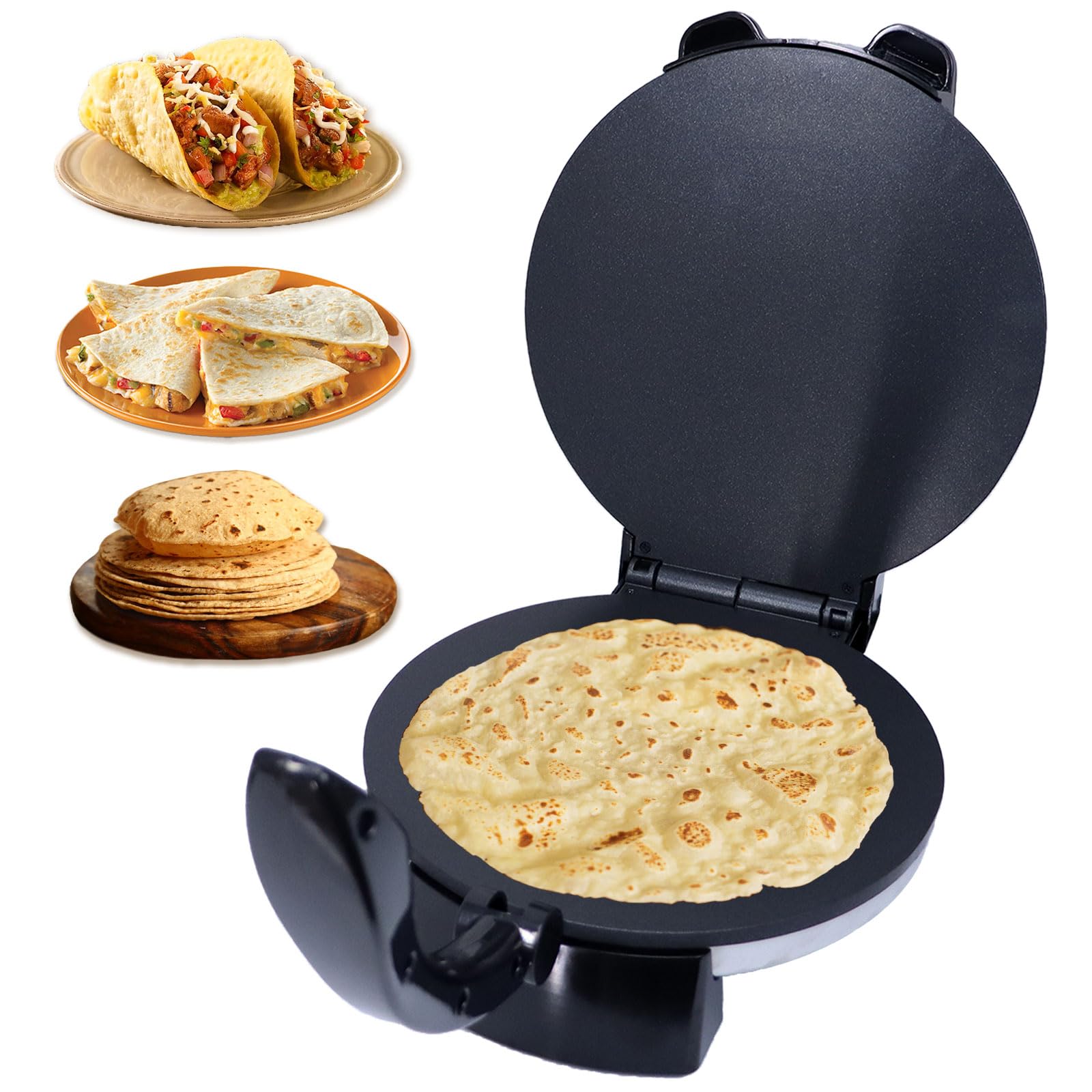 Amazon.com: 10" Roti Maker Electric Tortilla Press, Multipurpose Tortilla Press Maker Non-Stick ...