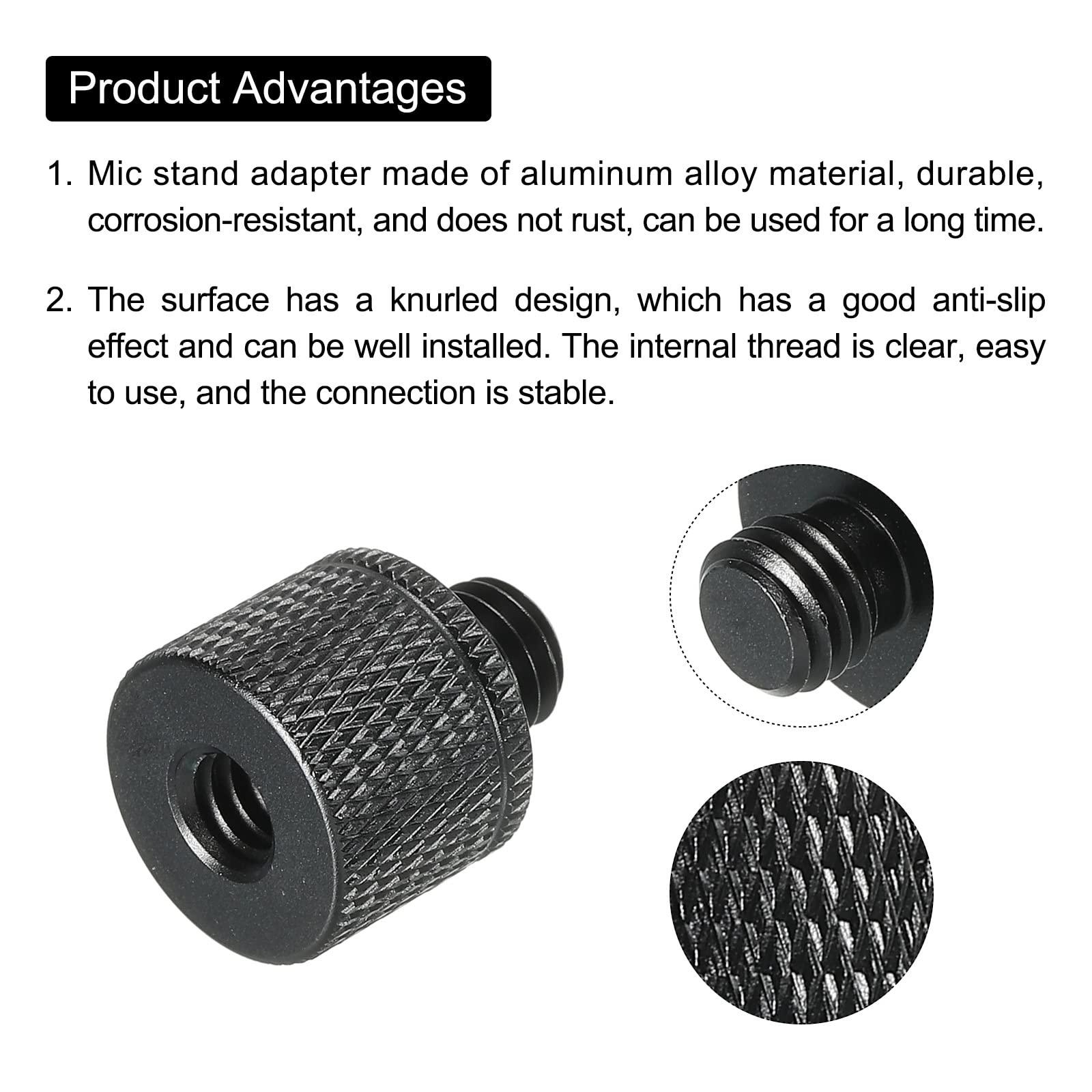 Snapklik.com : Mic Stand Adapter 1/4 Female X M8 Male Camera Screw ...