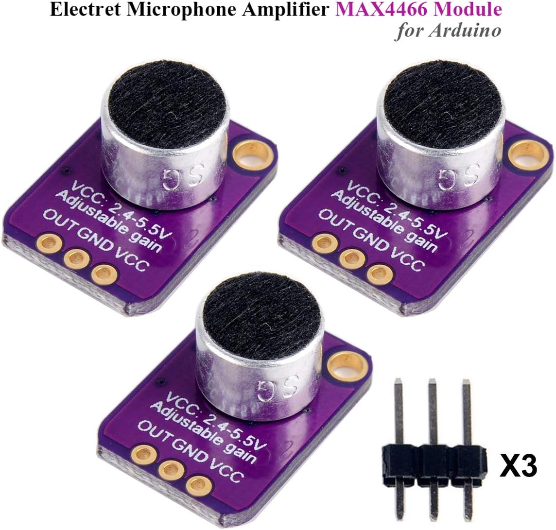 Innovateking-EU 3pcs Electret Microphone Amplifier MAX4466 Module ...