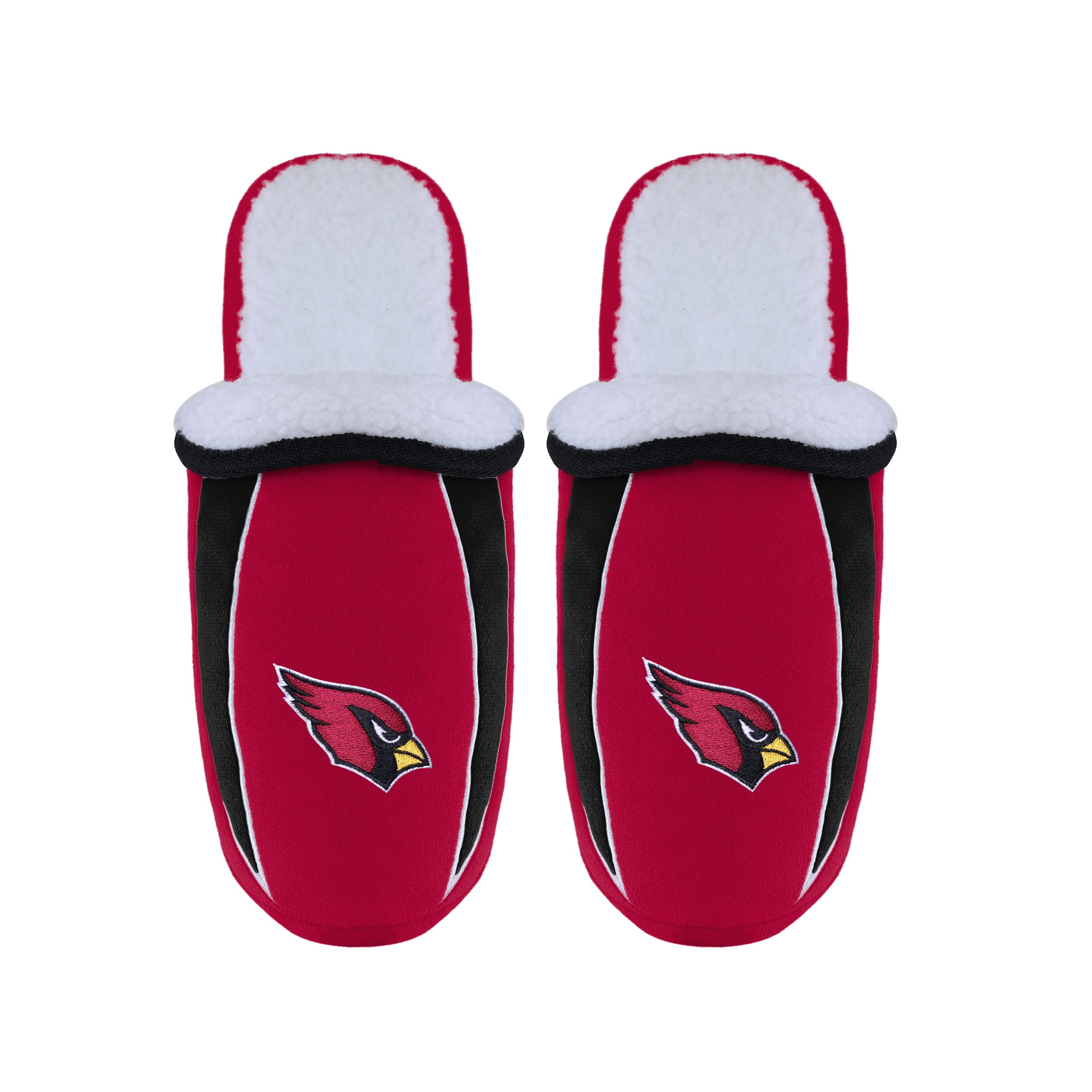 Snapklik.com : FOCO Arizona Cardinals NFL Mens Sherpa Slide Slippers