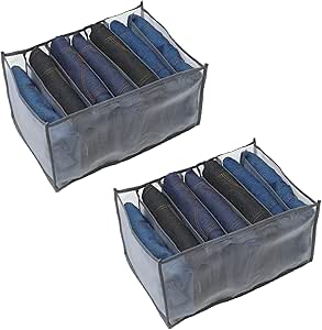 FGHFD 5PCS Grids Wardrobe Clothes Organizer, Washable Drawer Organizers ...