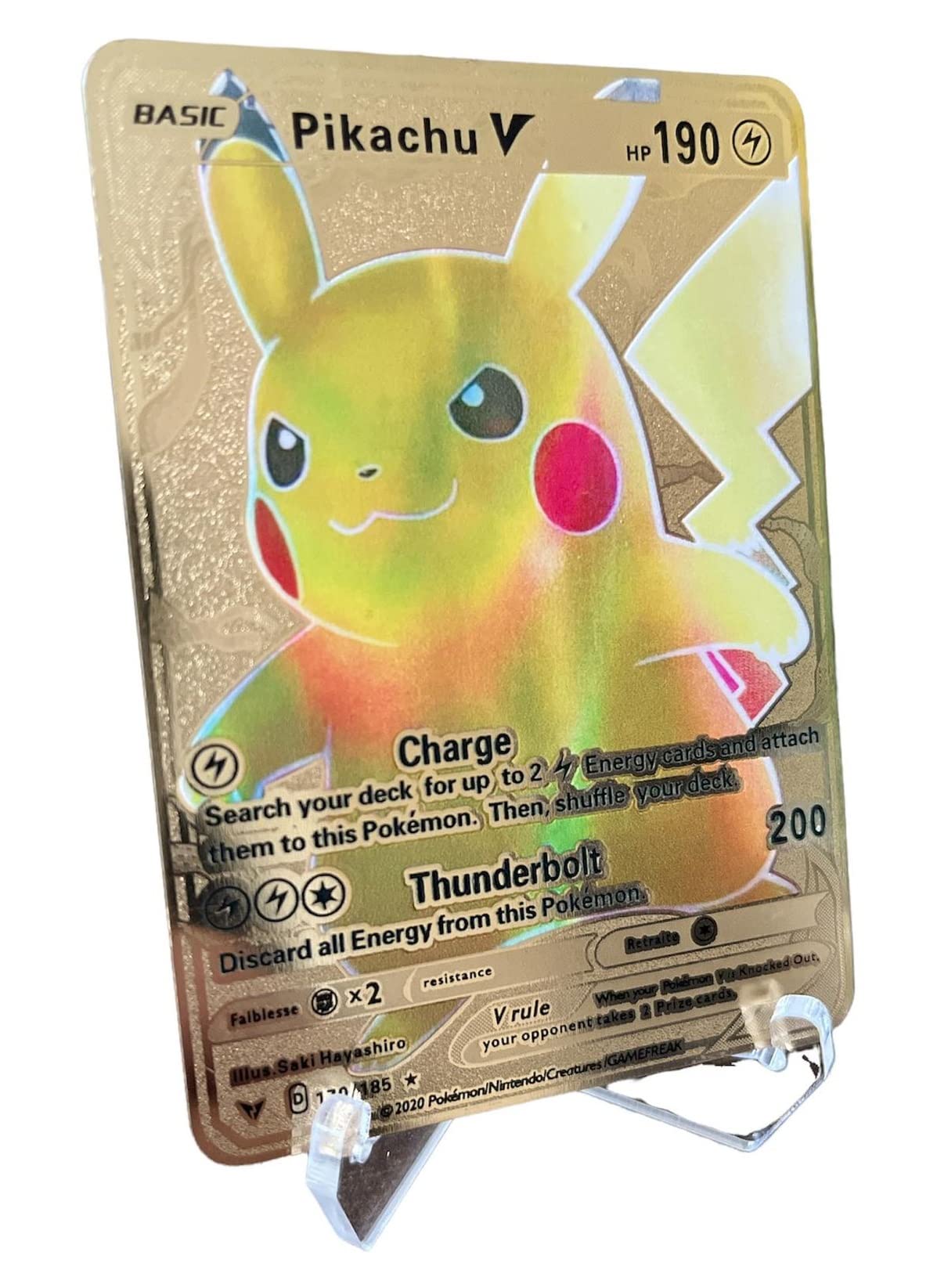 Buy Pokemon Gold Metal Card Collectible, Collectible Card, Metal ...