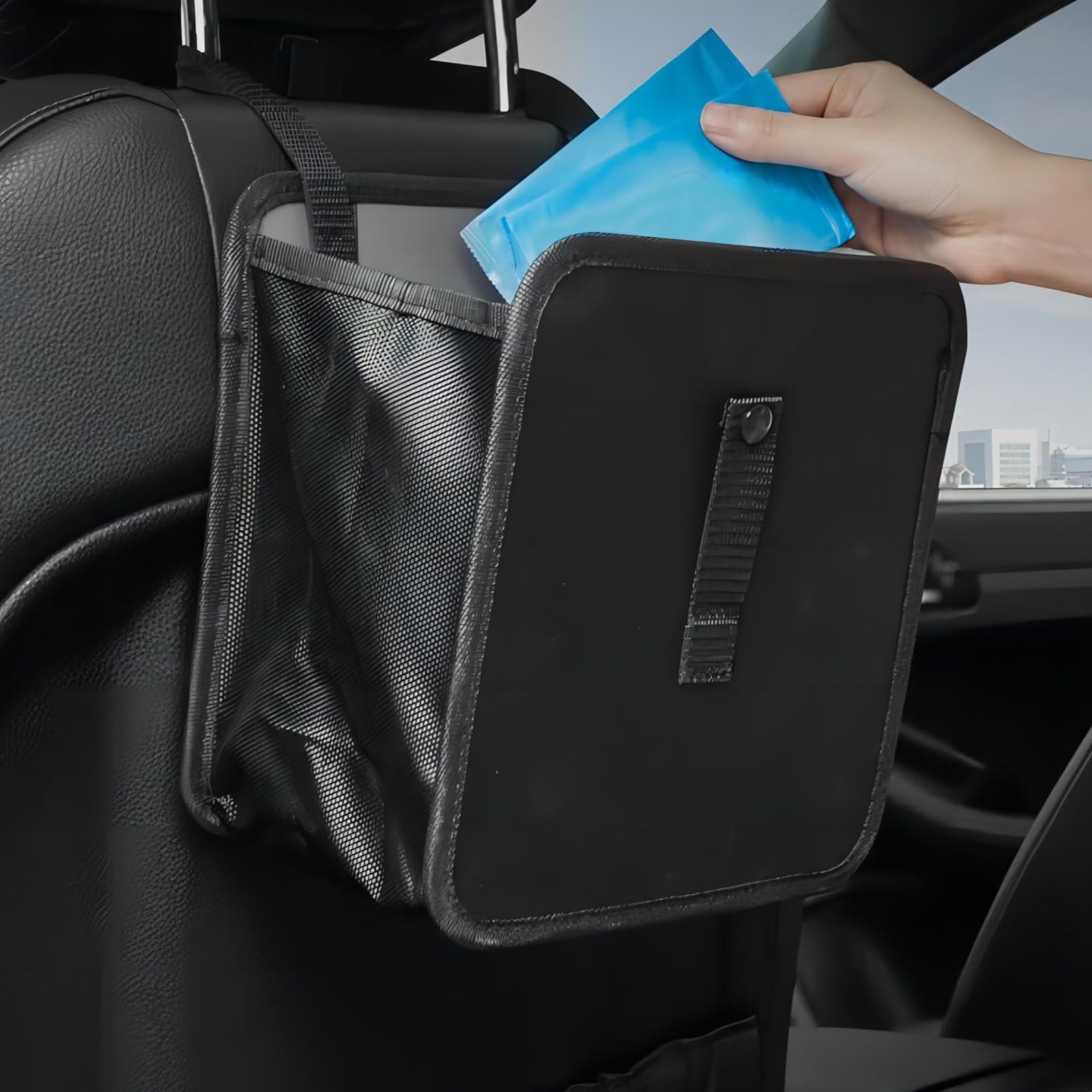 Car Rubbish Bin, Car Bin for Tidy, Multipurpose Leak-Proof Car Bin ...