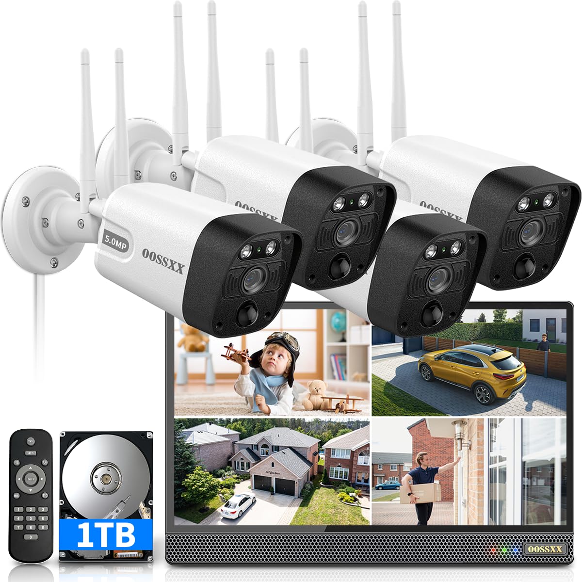 Snapklik.com : (16inch IPS UHD All-in-One Monitor) 2-Way Audio Dual ...
