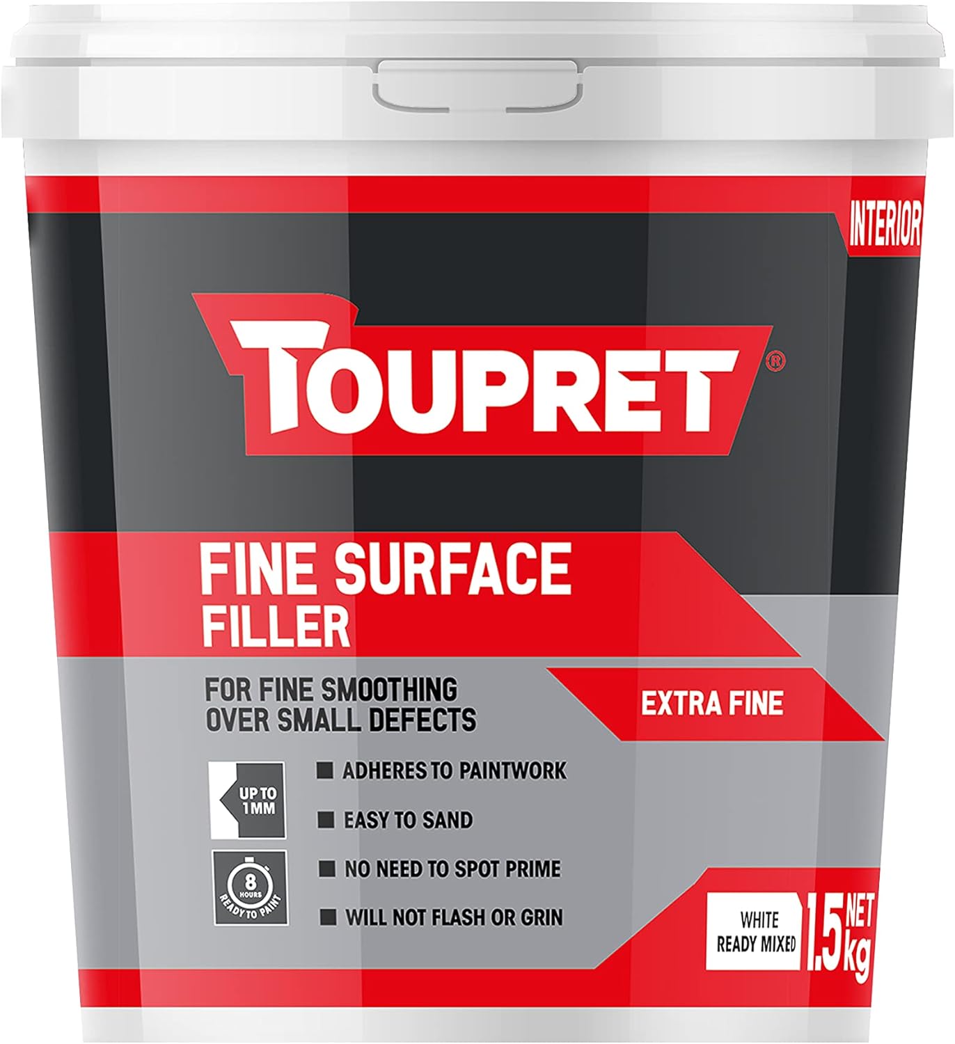 Toupret Fine Surface Filler 1.5kg : Amazon.co.uk: DIY & Tools