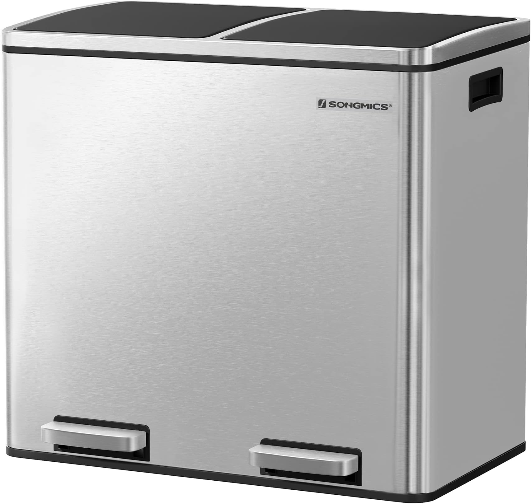 Amazon.com: SONGMICS Bote de basura, 3 botes de basura de 4.8 galones ...