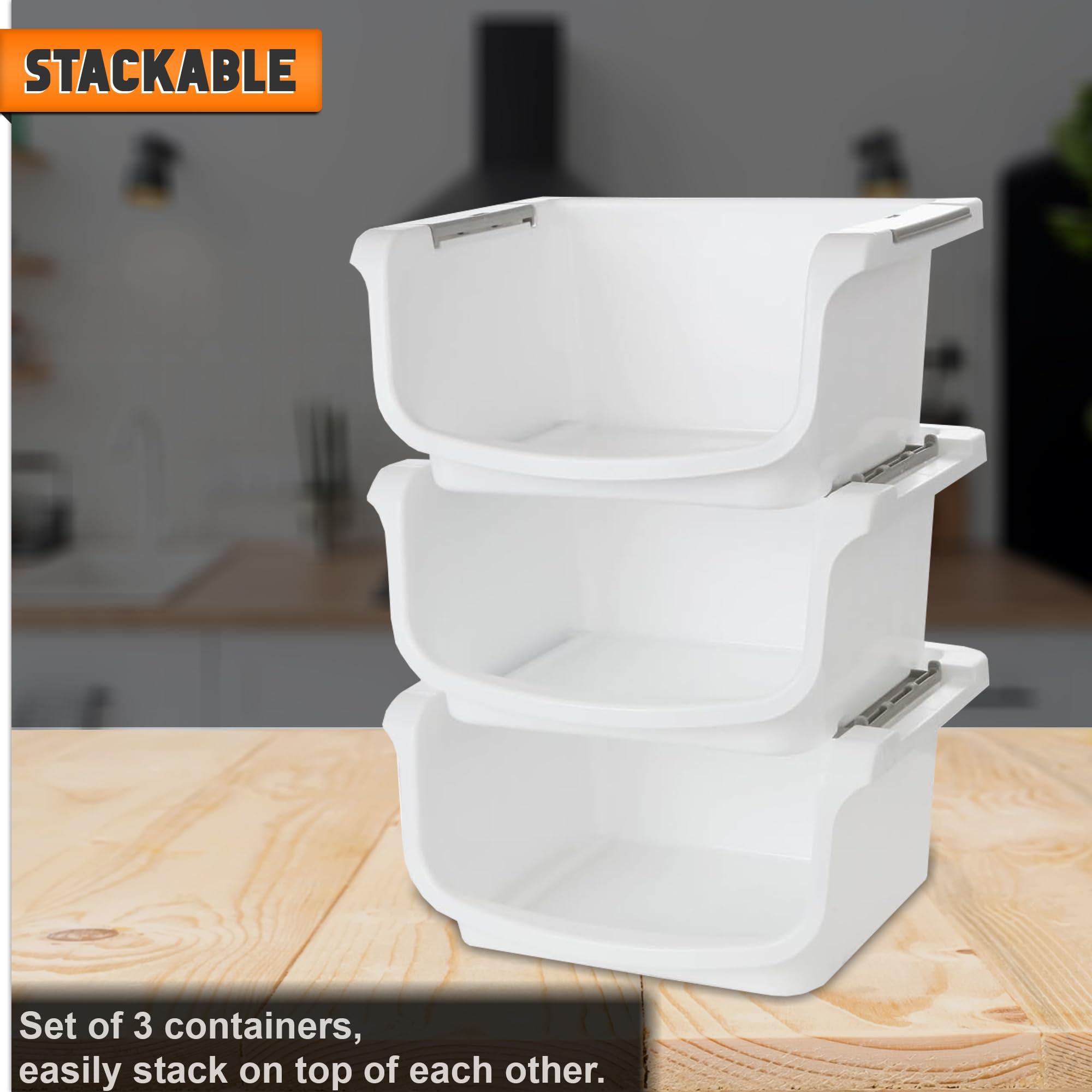 Stackable Containers That Open In Front 2.6qt Open Front Stackable