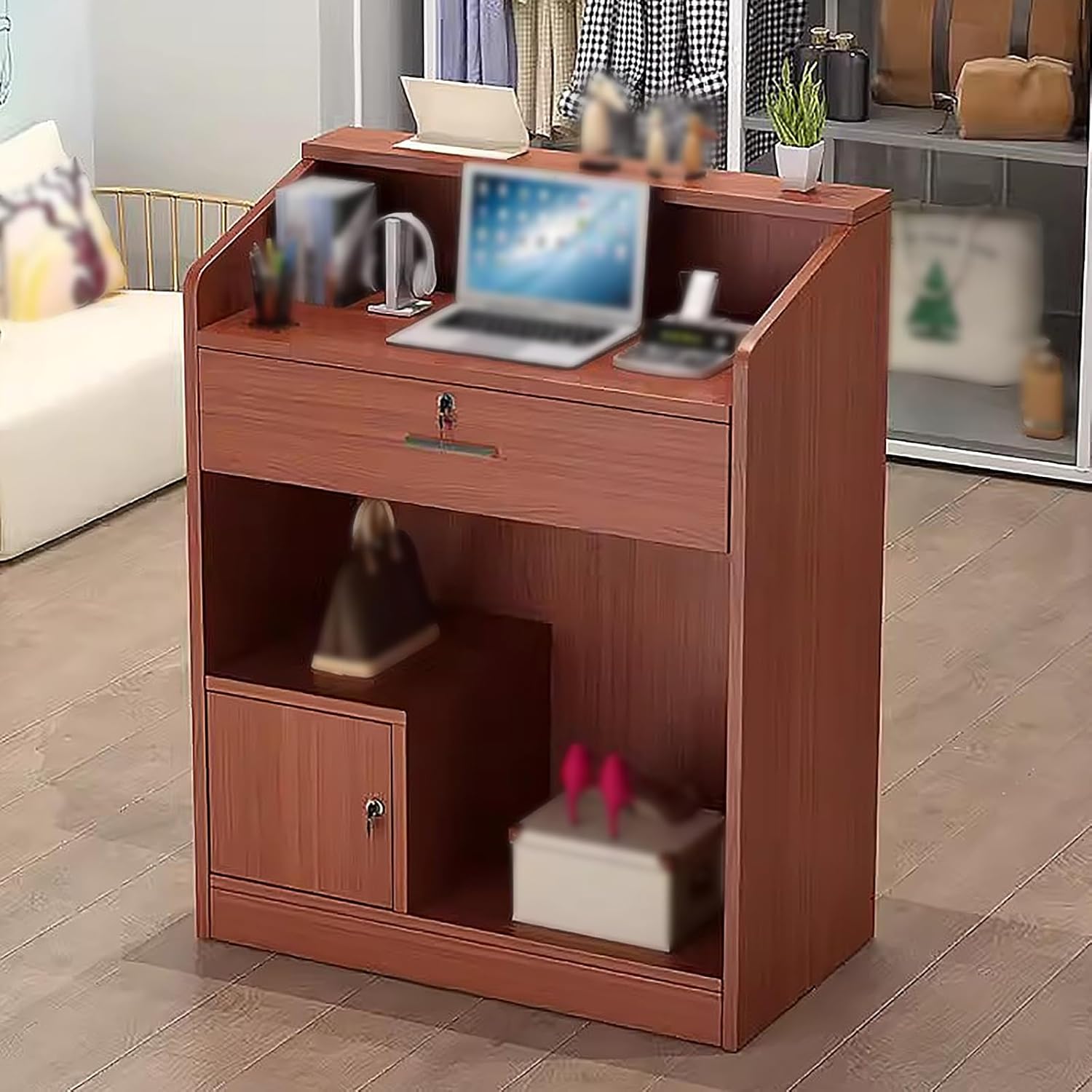 Amazon.com: ZXDRYBHD Reception Desk, Front Desk, Front Reception ...