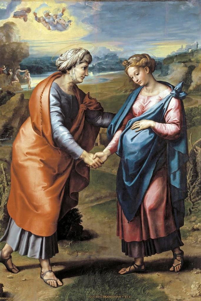 Amazon.com: Raphael The Visitation Baby Angel Realism Romantic Artwork ...