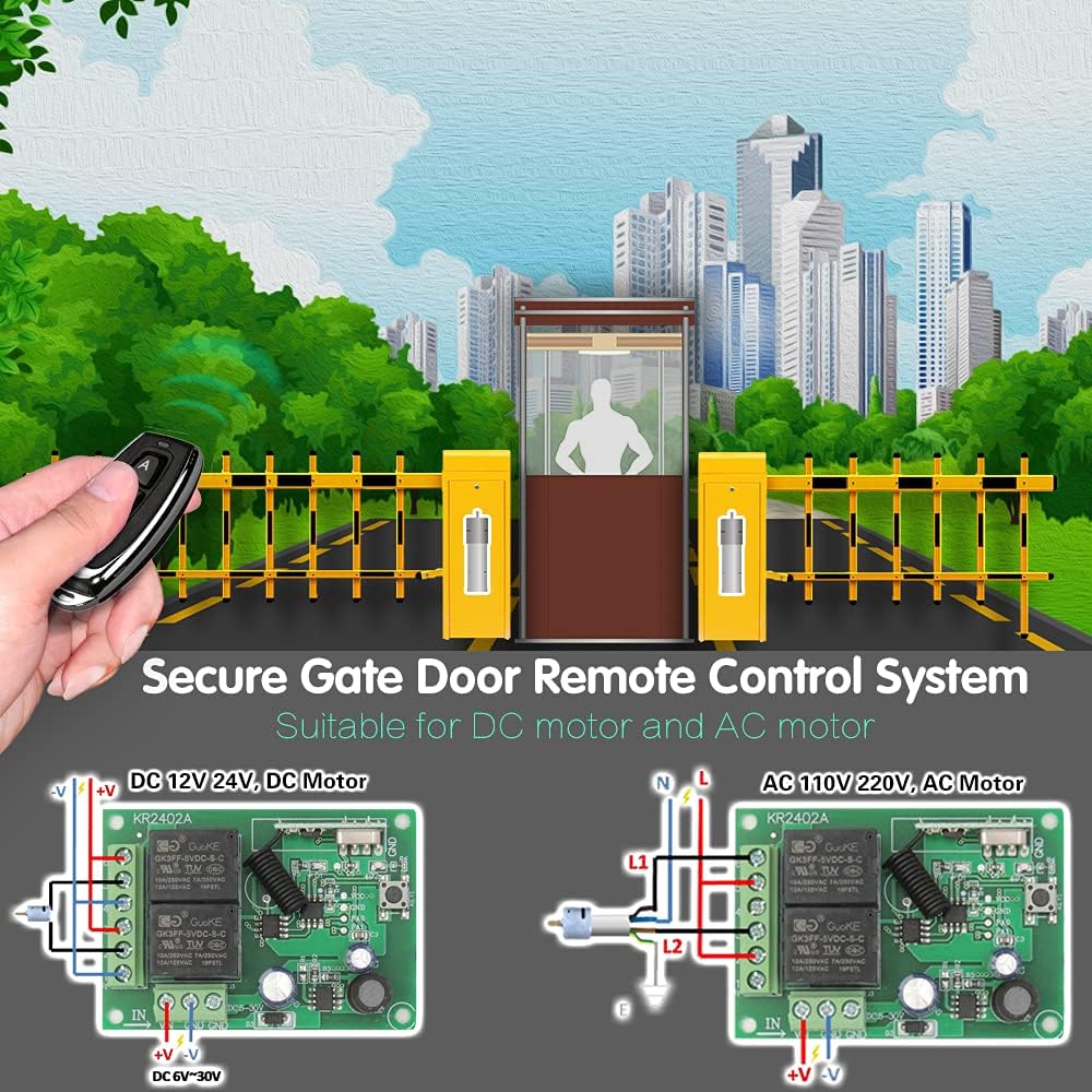 DieseRC DC 12V 24V 30V Secure Remote Control Switch Universal Wireless ...