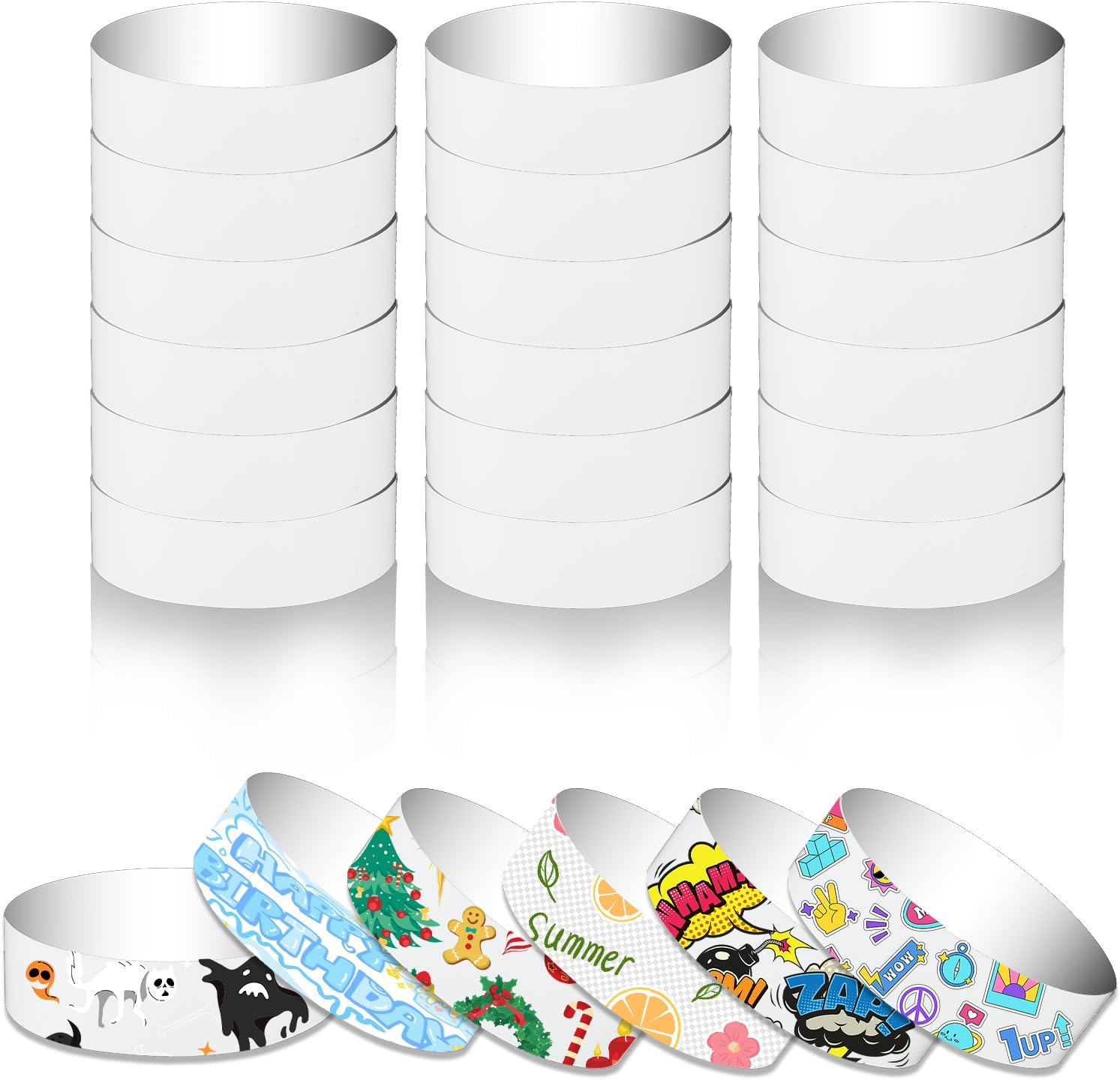 300 Pcs Paper Wristbands for Events Waterproof Event Wristbands DIY ...