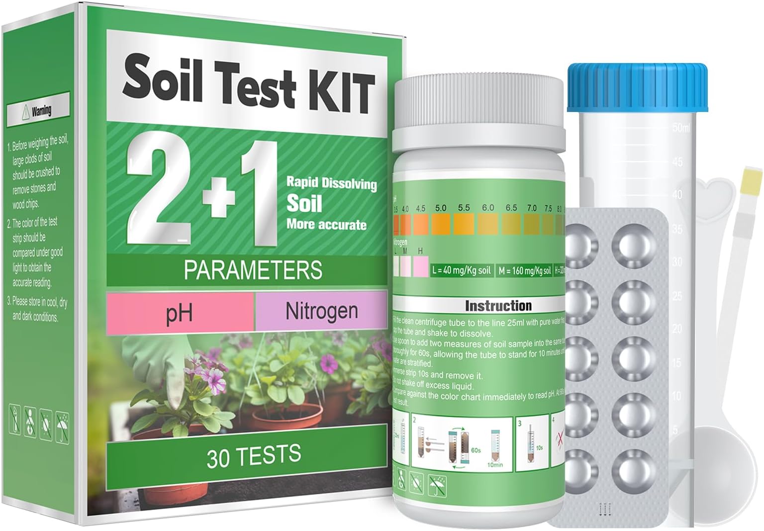 Amazon.com: NewTest Soil pH Test Kit: Upgraded 125 Soil pH Test Strips ...