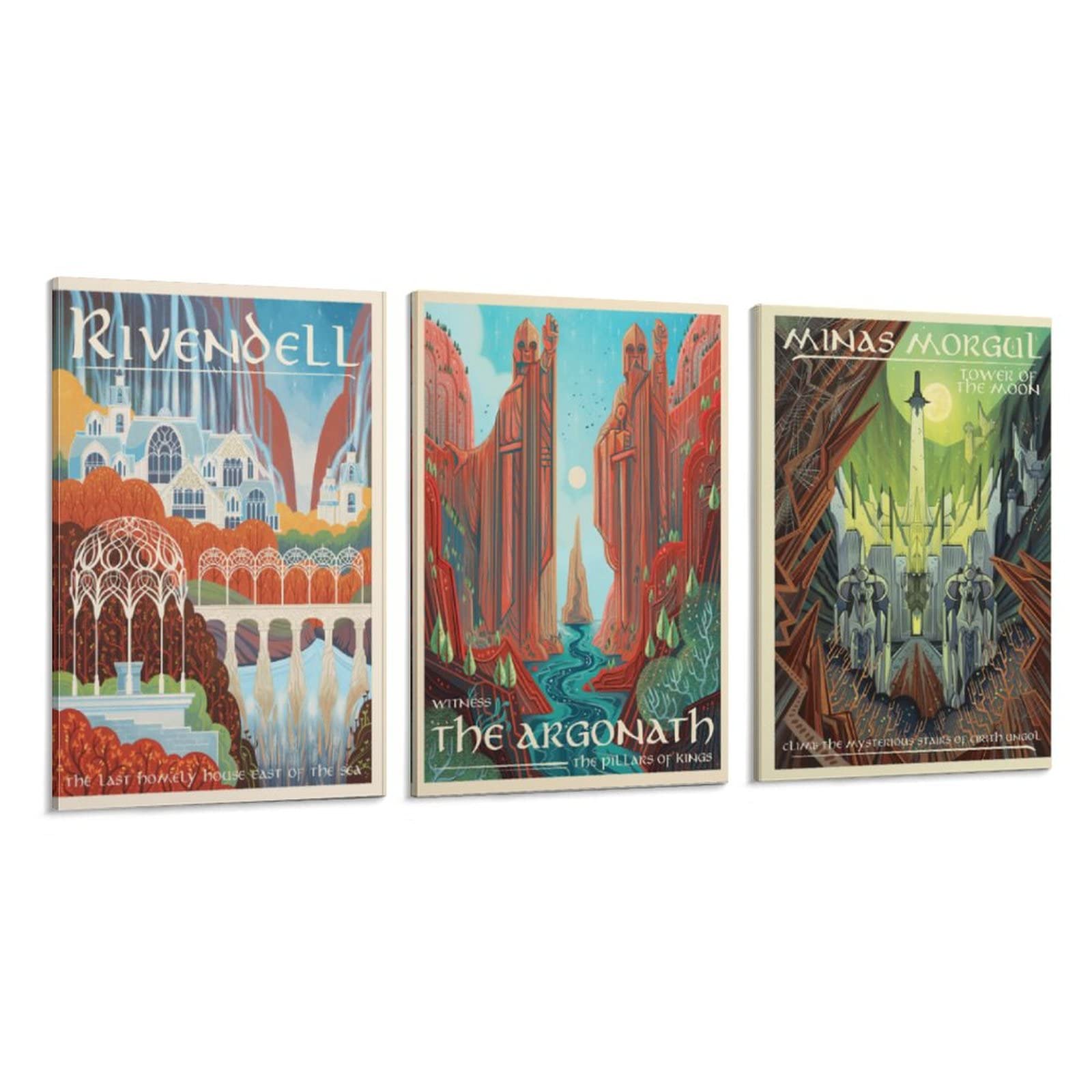 Rivendell LOTR Travel Poster - Lord of The Rings - Retro Vintage ...