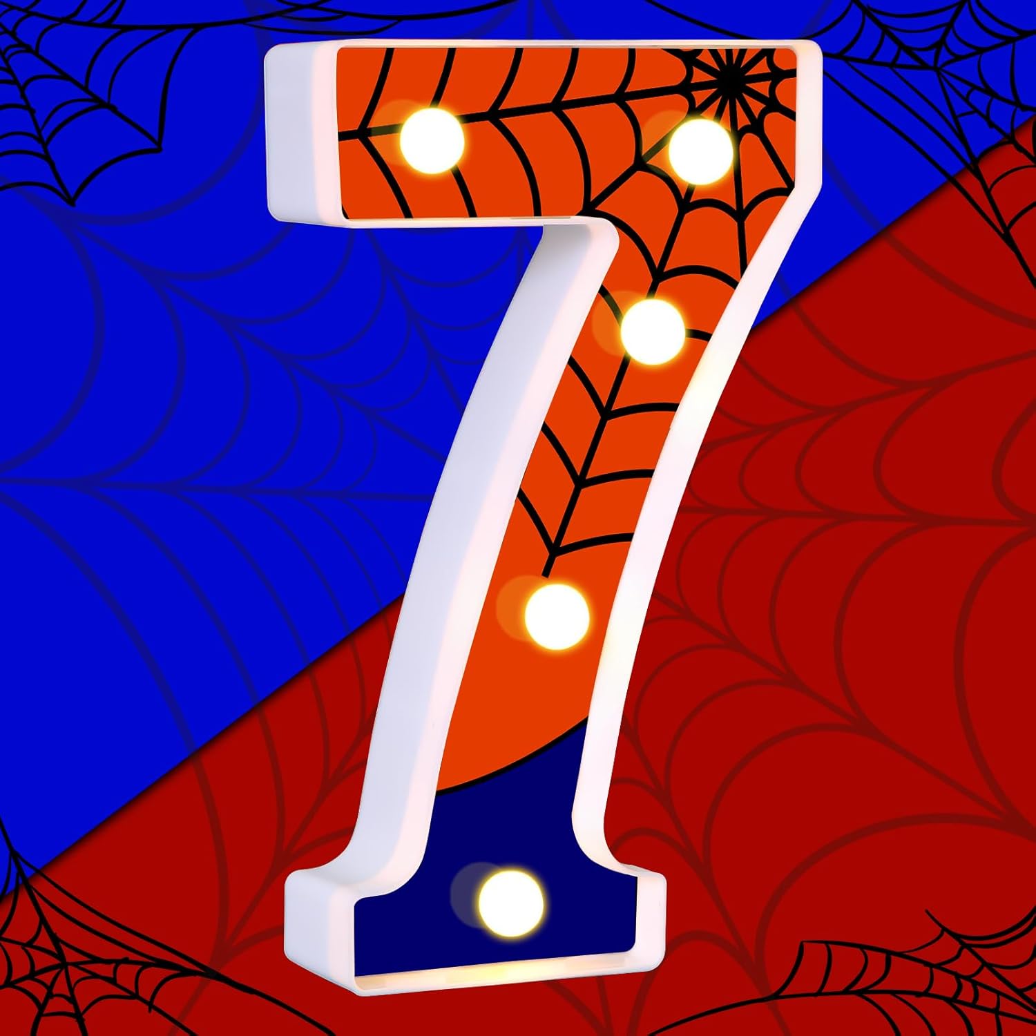Spider Light up Numbers Spider Birthday Decorations Happy Birthday ...