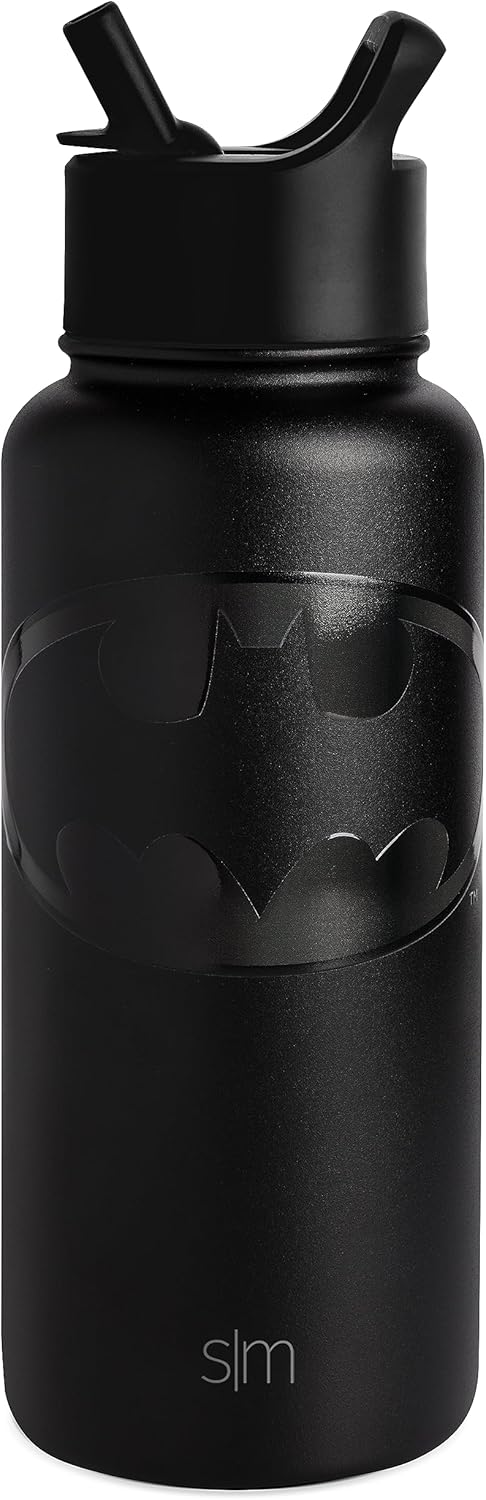 Amazon.com: Simple Modern Batman DC Comics Water Bottle with Straw Lid ...