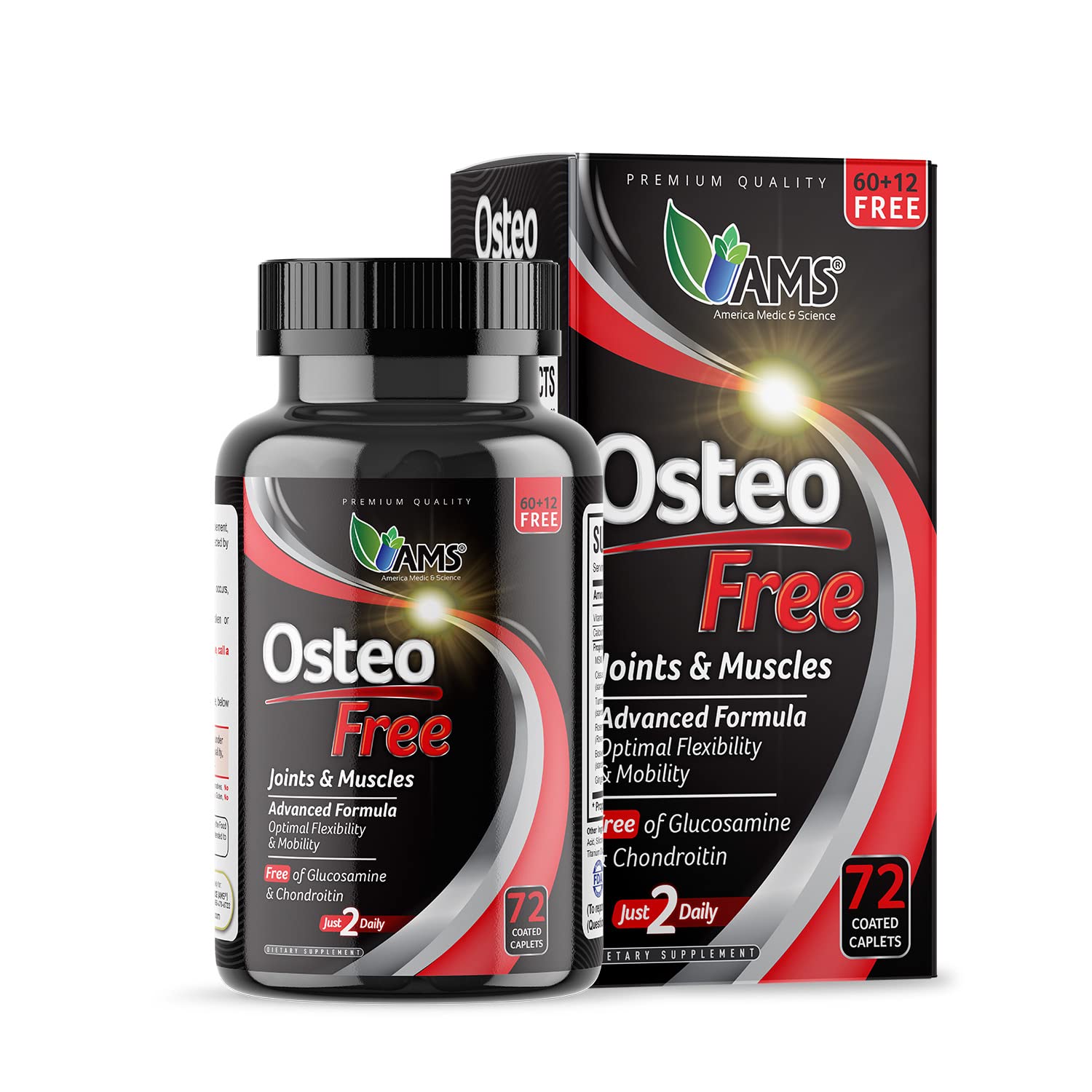 America Medic & Science Osteo Free (72 caplets) | Joint Supplement for ...