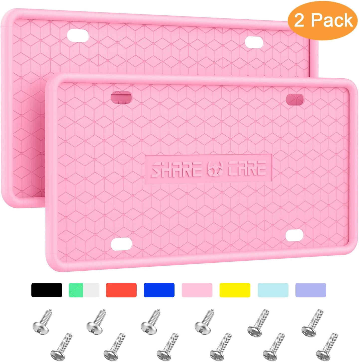 Amazon.com: YIZHEN 2Pack Silicone License Plate Frame, Front and Back ...