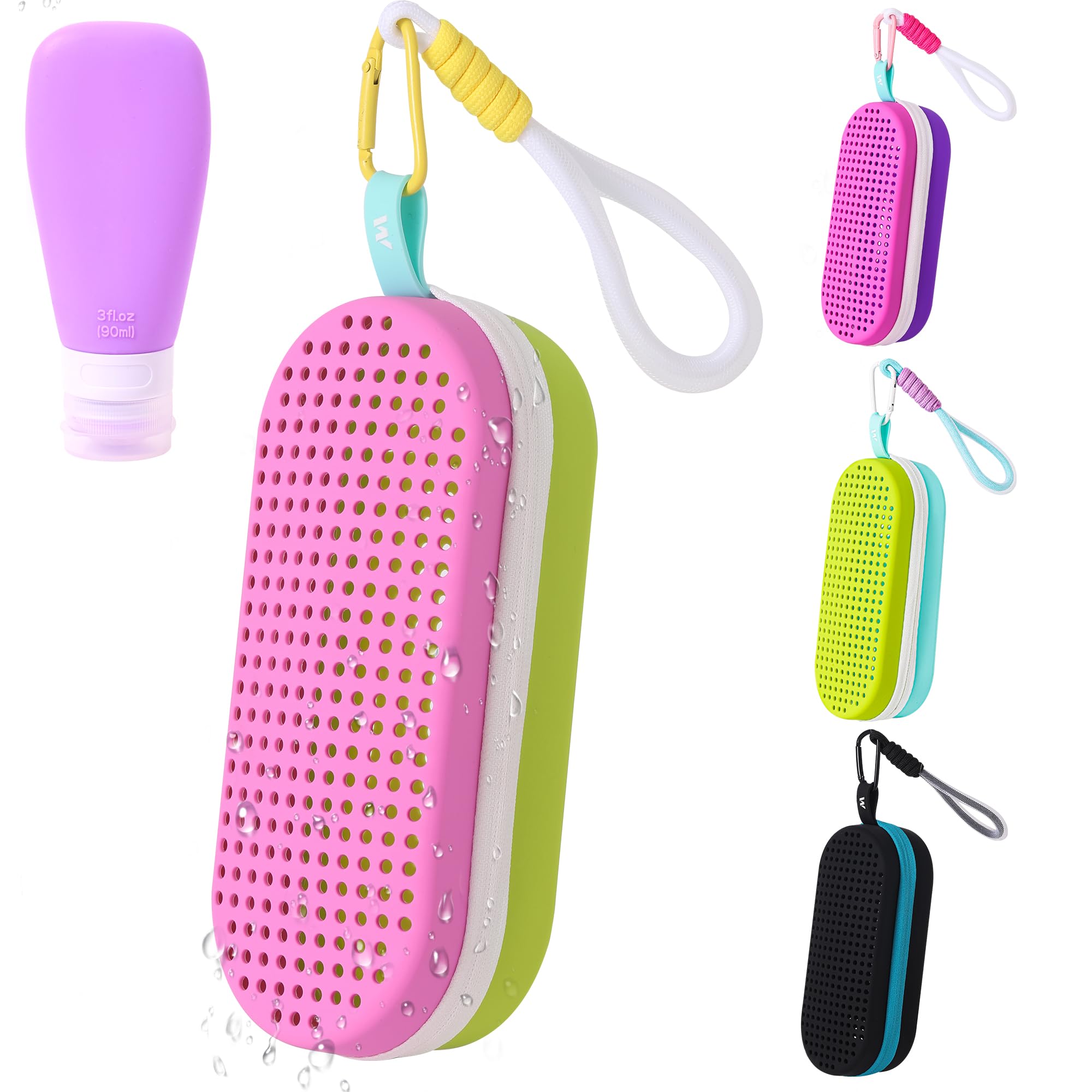 Snapklik.com : MERIABNY Swimming Goggles Case Silicorn Swim Goggle Holder