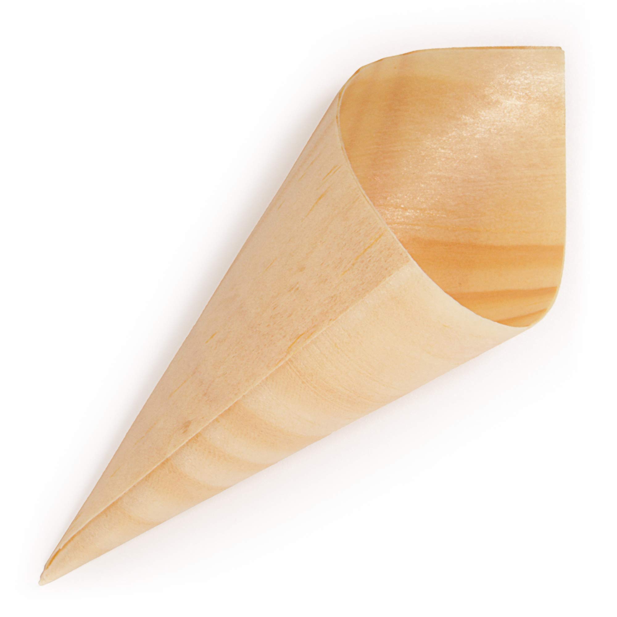 Amazon.com | BambooMN - Disposable Food and Appetizer Wood Cones - 3.1 ...