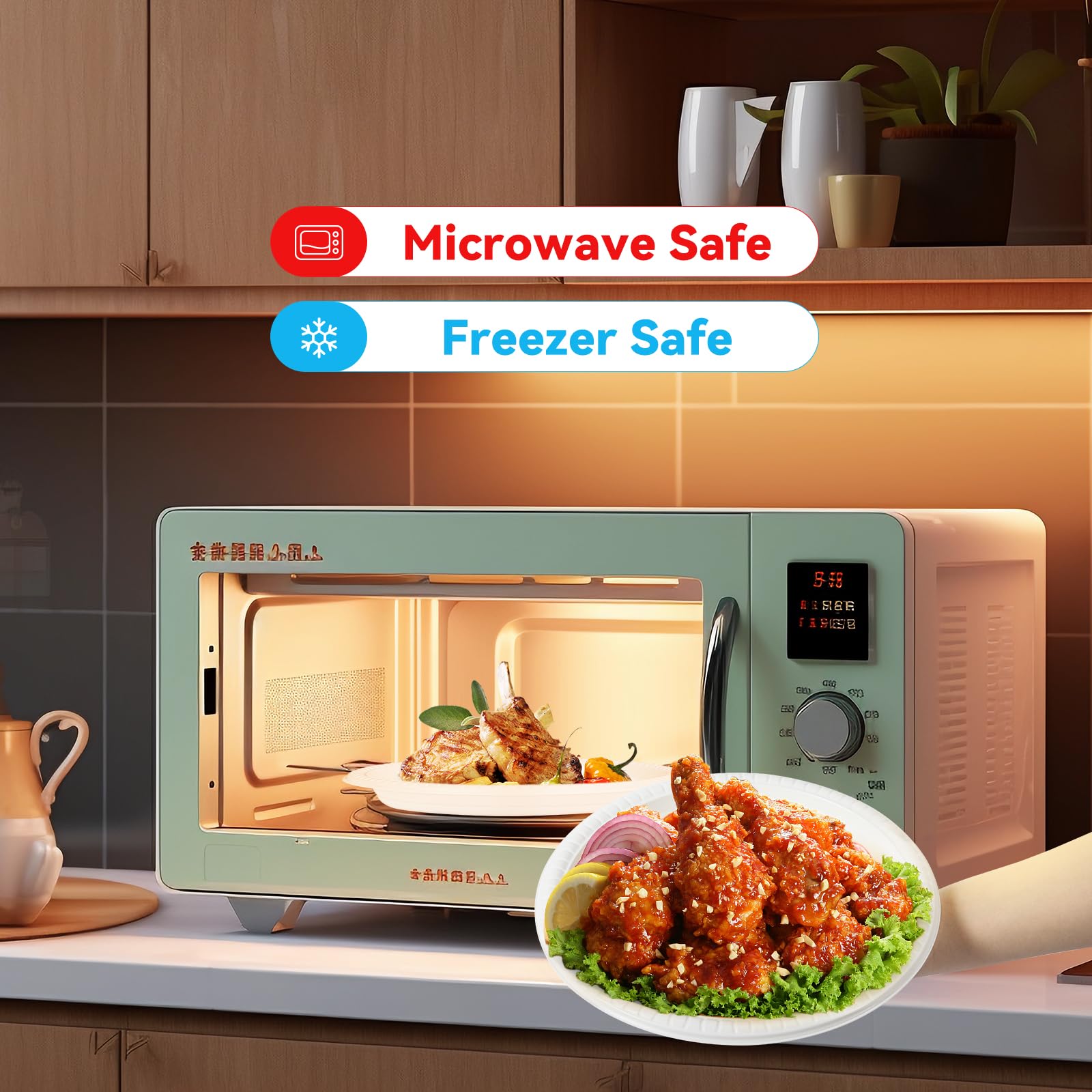 Snapklik.com : Plastic Plates, Reusable 150 Pack 10 Inch Disposable ...