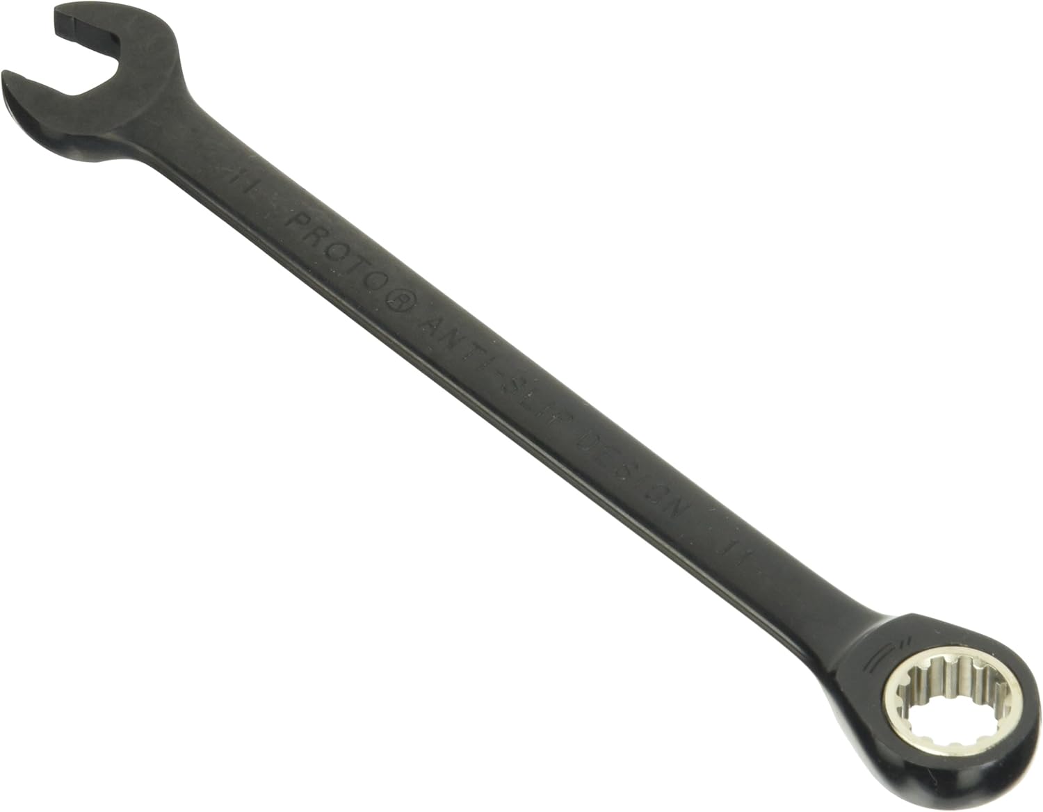 BLK Chrome Combo Non-Reversible Ratchet Wrench 11 mm-Spline ...
