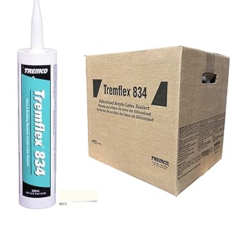 Tremco Tremflex 834 Siliconized Acrylic Latex Sealant, Fast-Setting ...