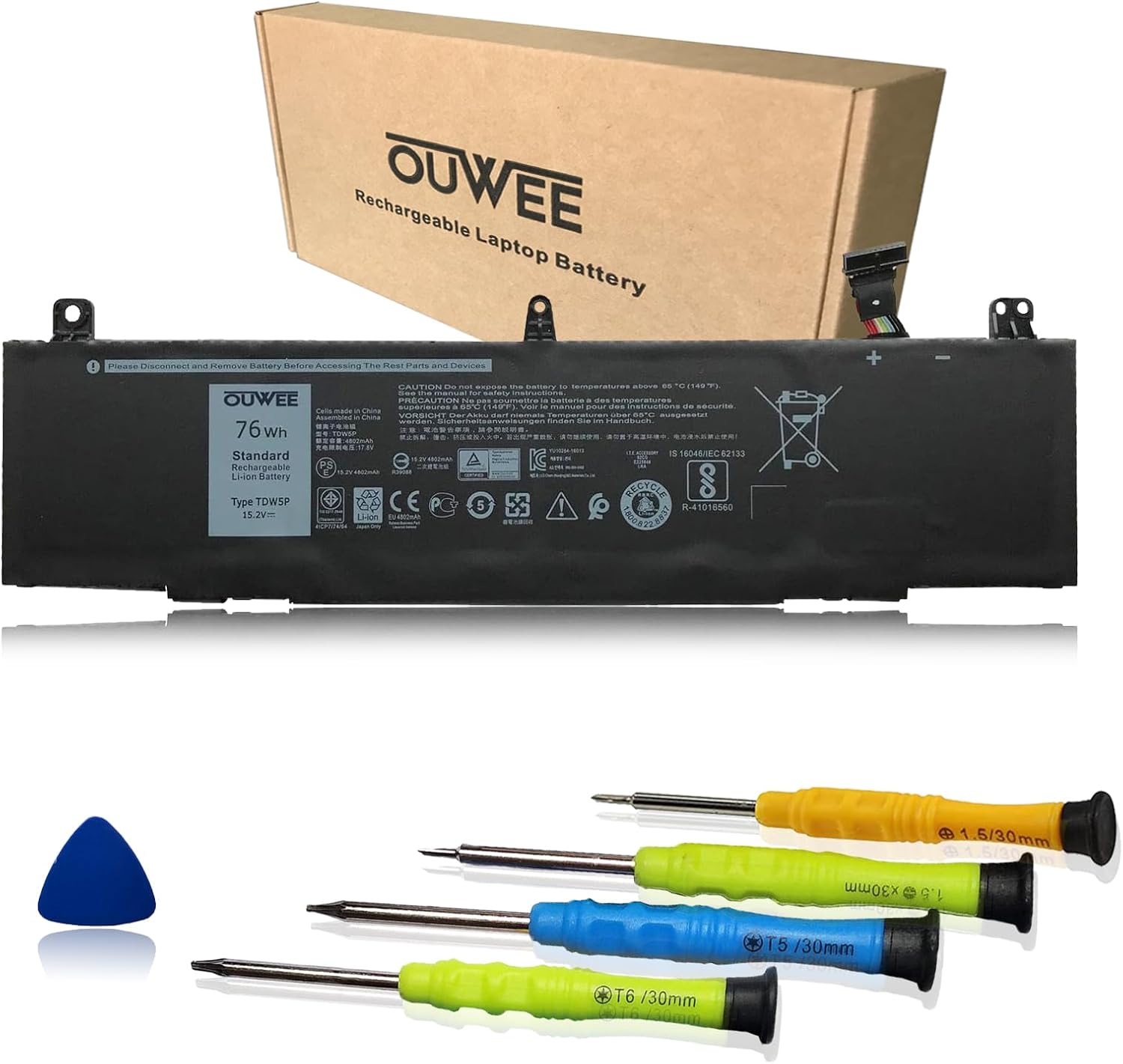 Amazon.com: OUWEE TDW5P Laptop Battery Compatible with Dell Alienware ...