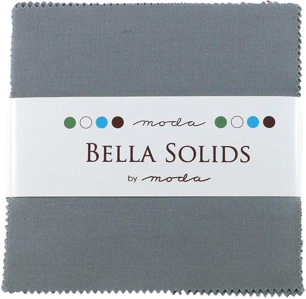 Amazon.com: Bella Solids Steel Charm Pack 42 Squares 5" Moda Fabrics ...