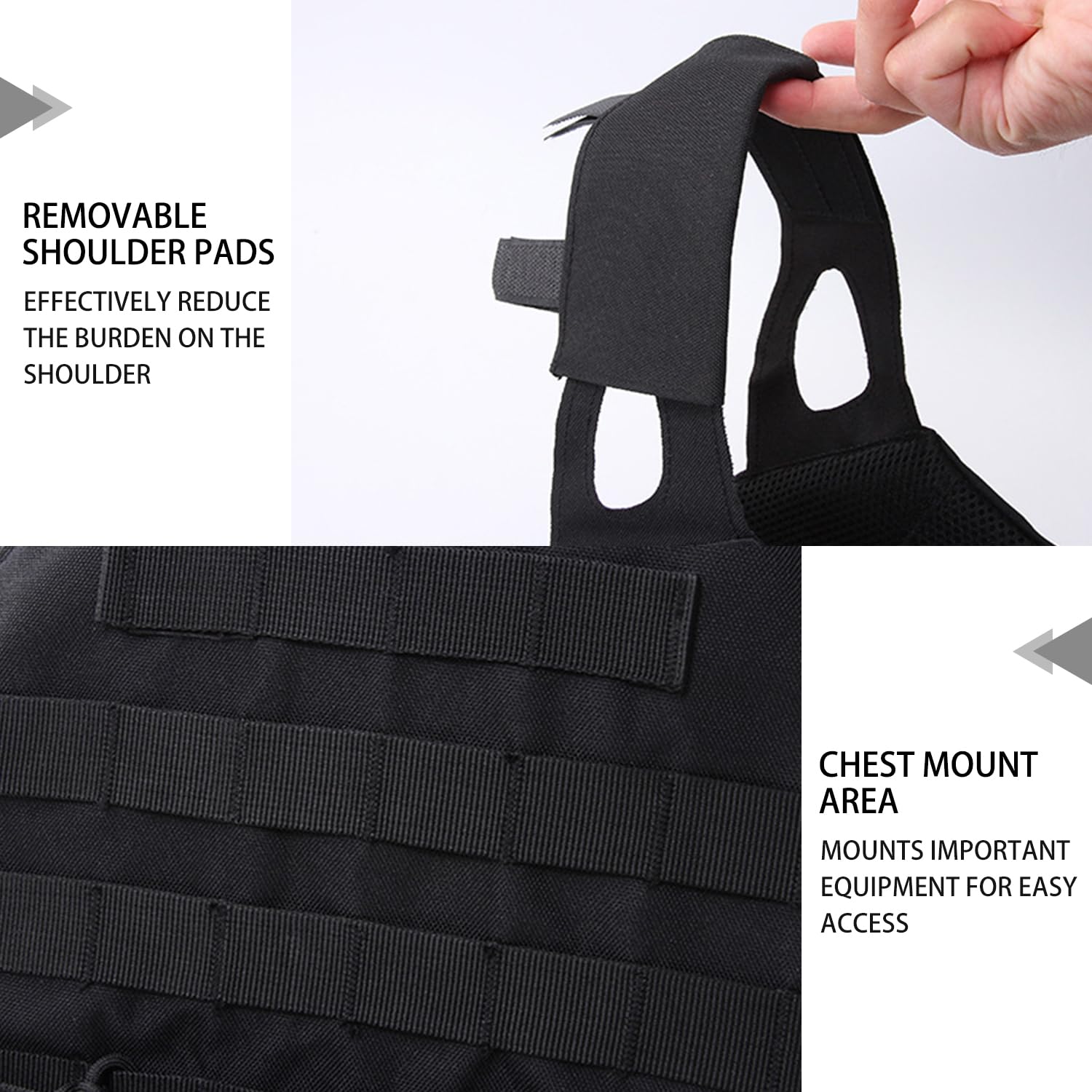 Snapklik.com : Disratw Tactical Airsoft Vest Molle Adjustable ...