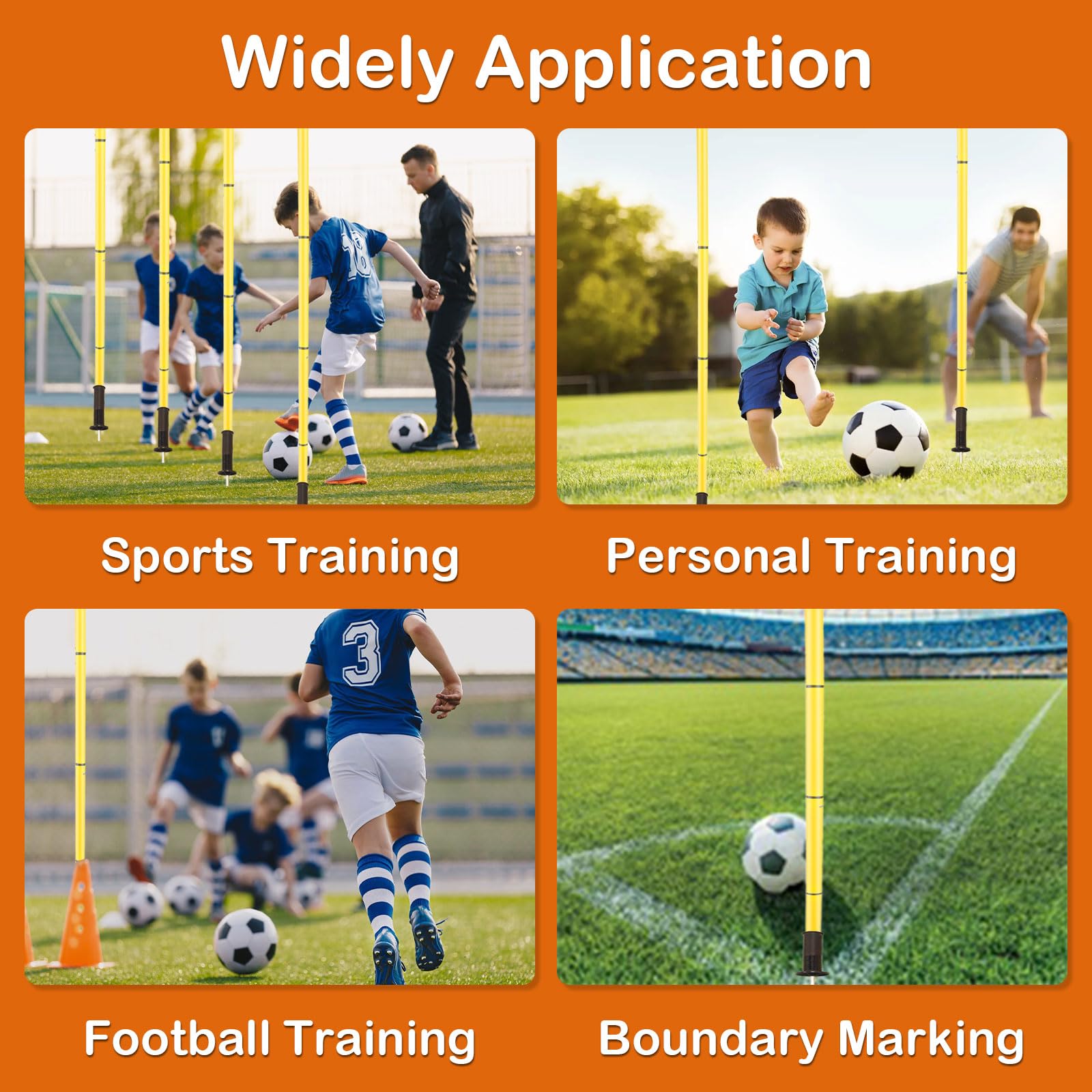 Snapklik.com : Soccer Training Equipment Agility Training Poles ...