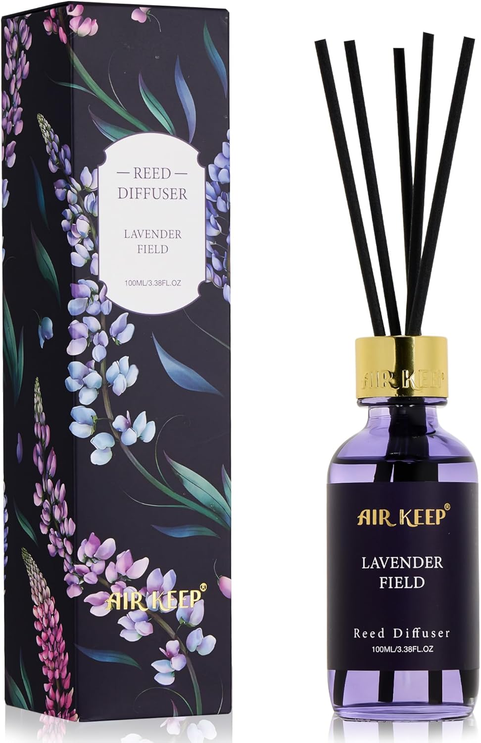 Amazon.com: Airkeep Reed Diffuser Set, 3.38 fl oz (100 ml) - Lavender ...