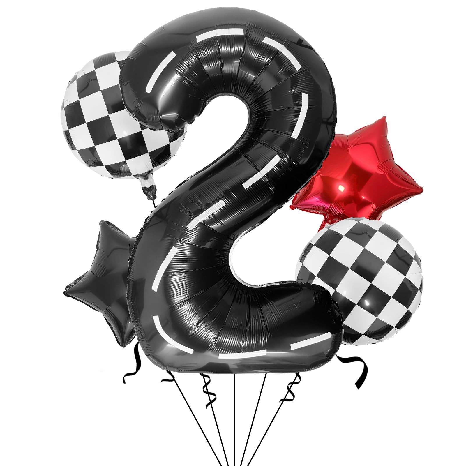 Amazon.com: Race Car 2 Balloon 40 Inch Racetrack Number 2 Balloon ...
