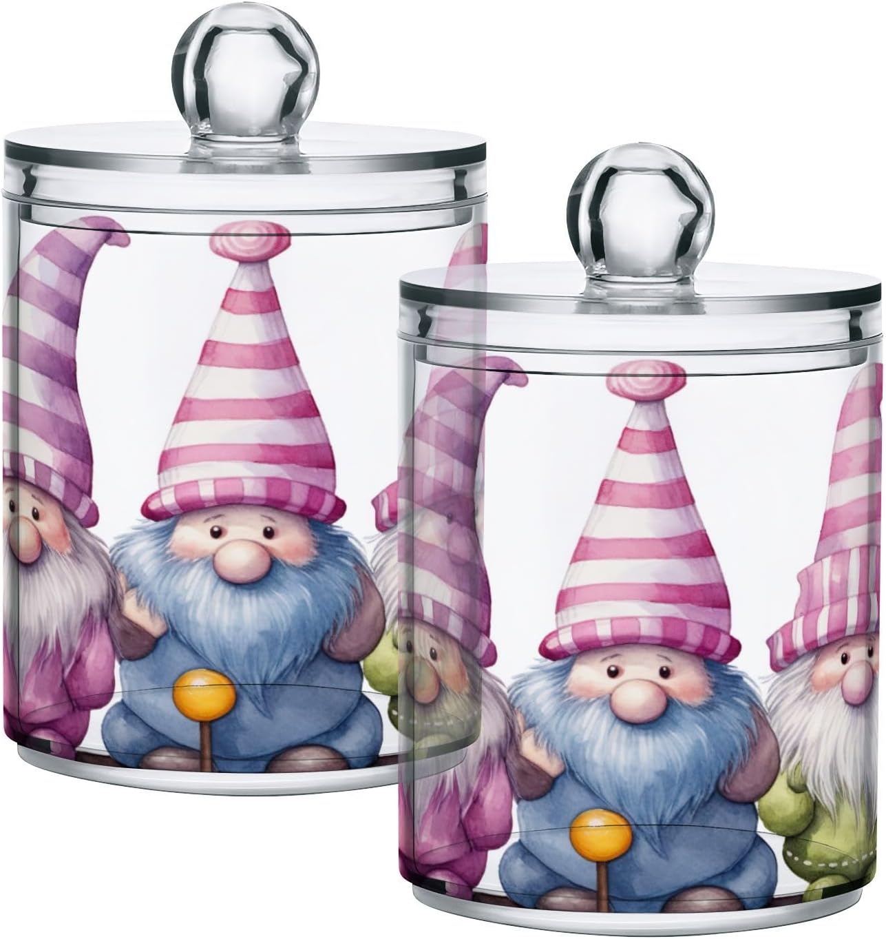 Amazon.com: Zhirexin Gnomes Pink 2PC Airtight Transparent Plastic ...
