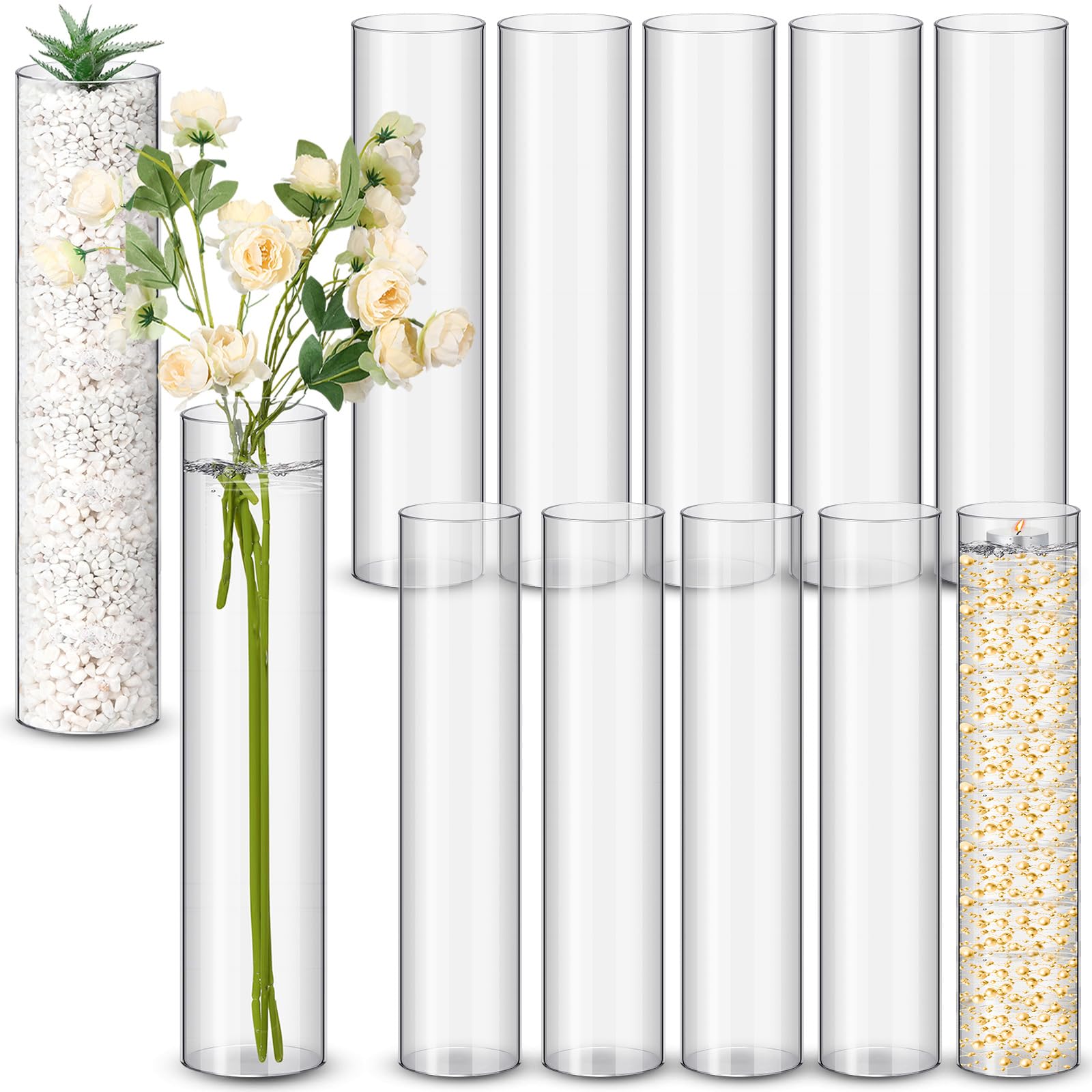 Clear Plastic Tube Centerpiece Ideas