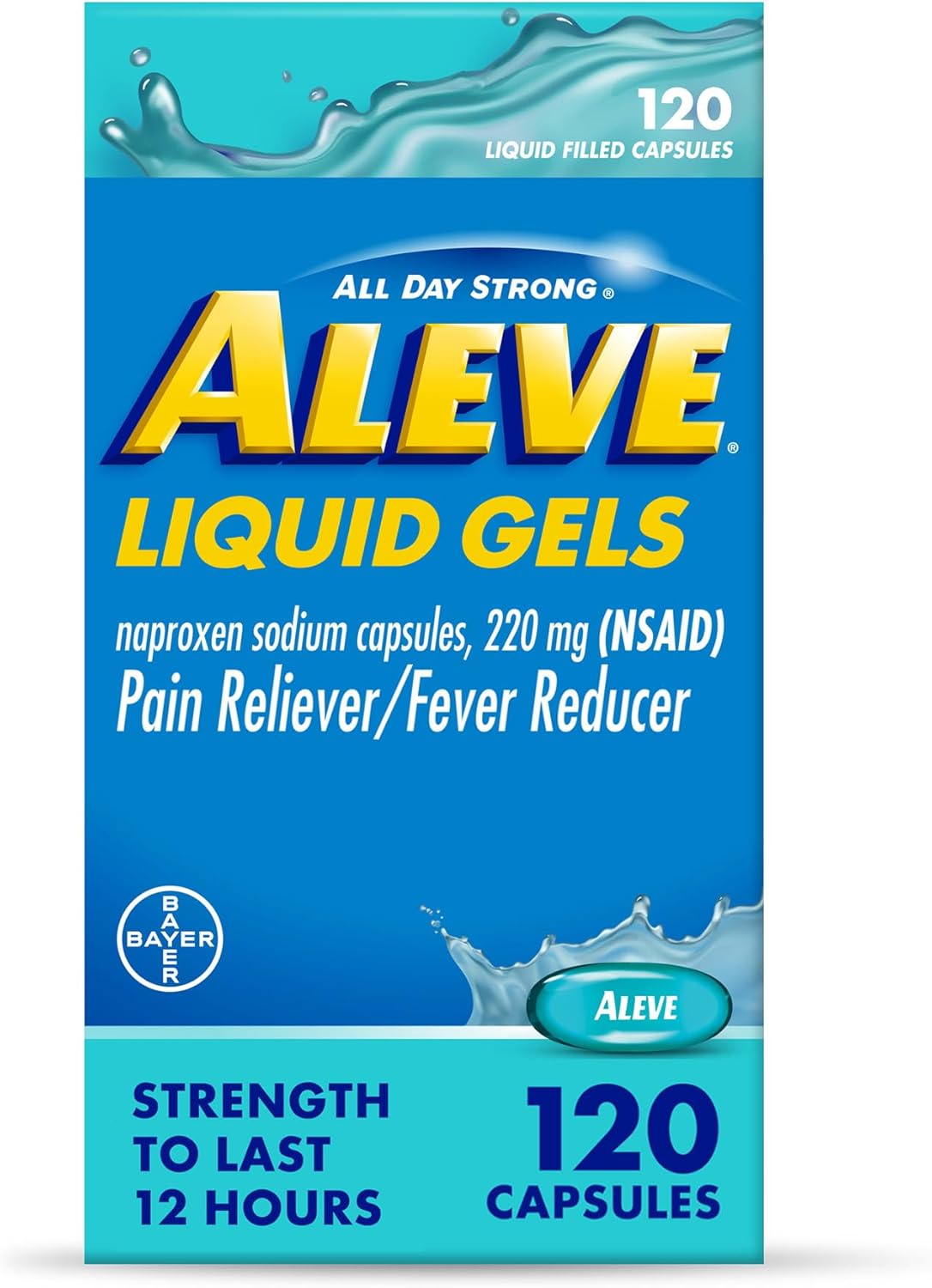 Amazon.com: Aleve Liquid Capsules, Naproxen Sodium Capsules 220 mg ...
