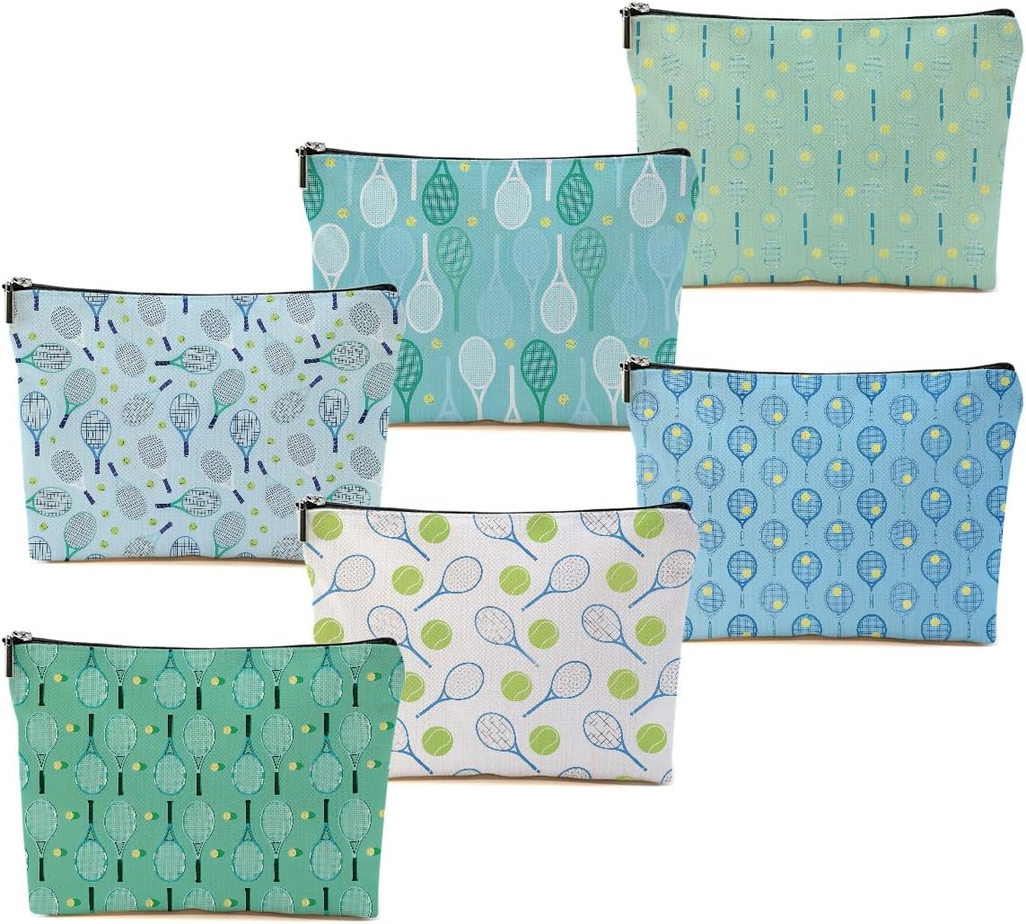 Amazon.com: 6 PCs Inspirational Tennis Makeup Bag, Accessories Gift ...