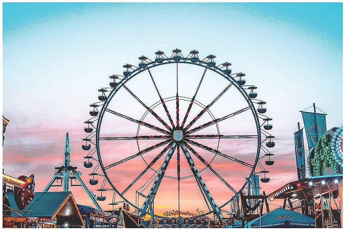 Amazon.com: Fun Express Ferris Wheel Backdrop Banner - 9 feet Long ...