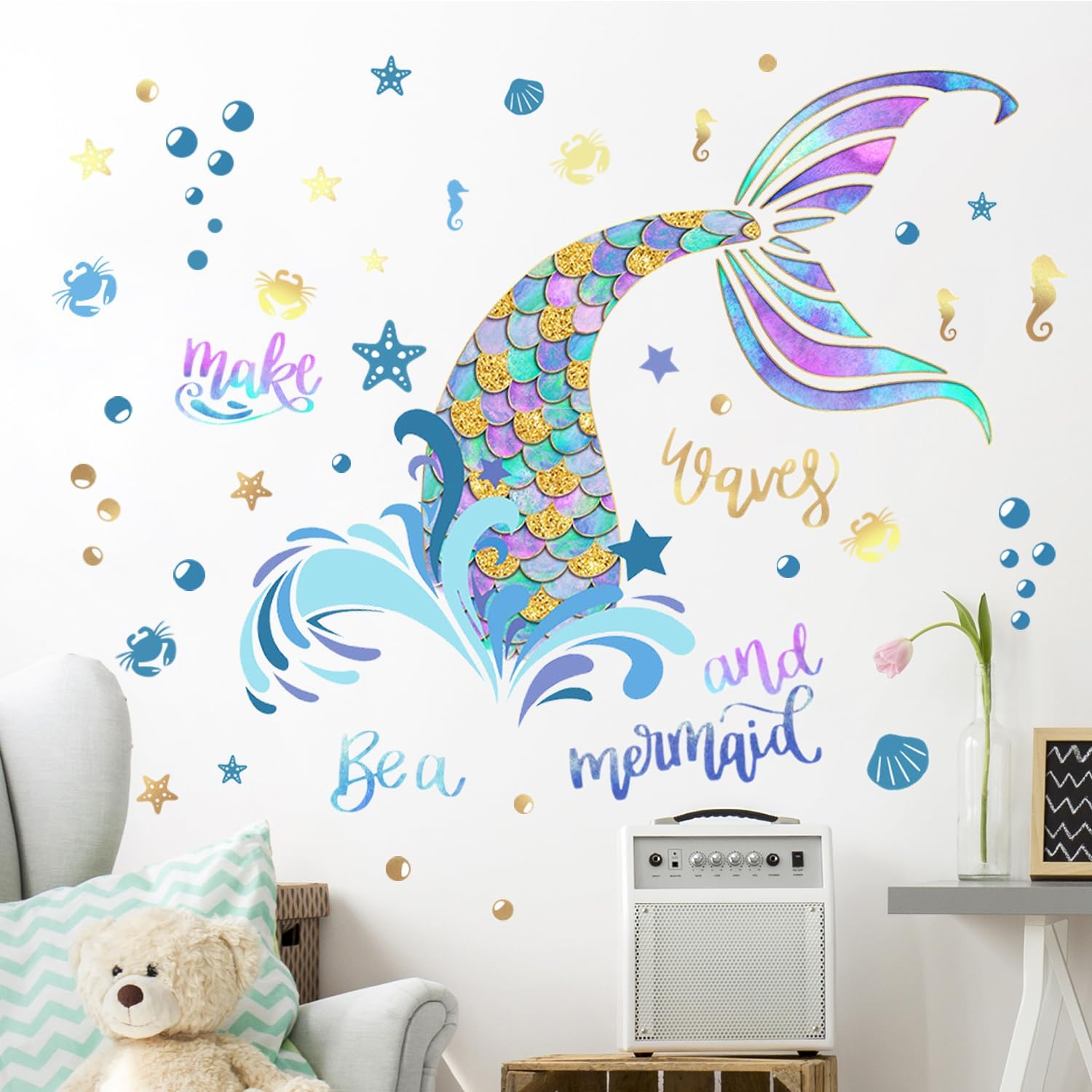 Amazon.com: Buer Homie Wall Decals, Baby Nursery Girls Quotes Stickers ...
