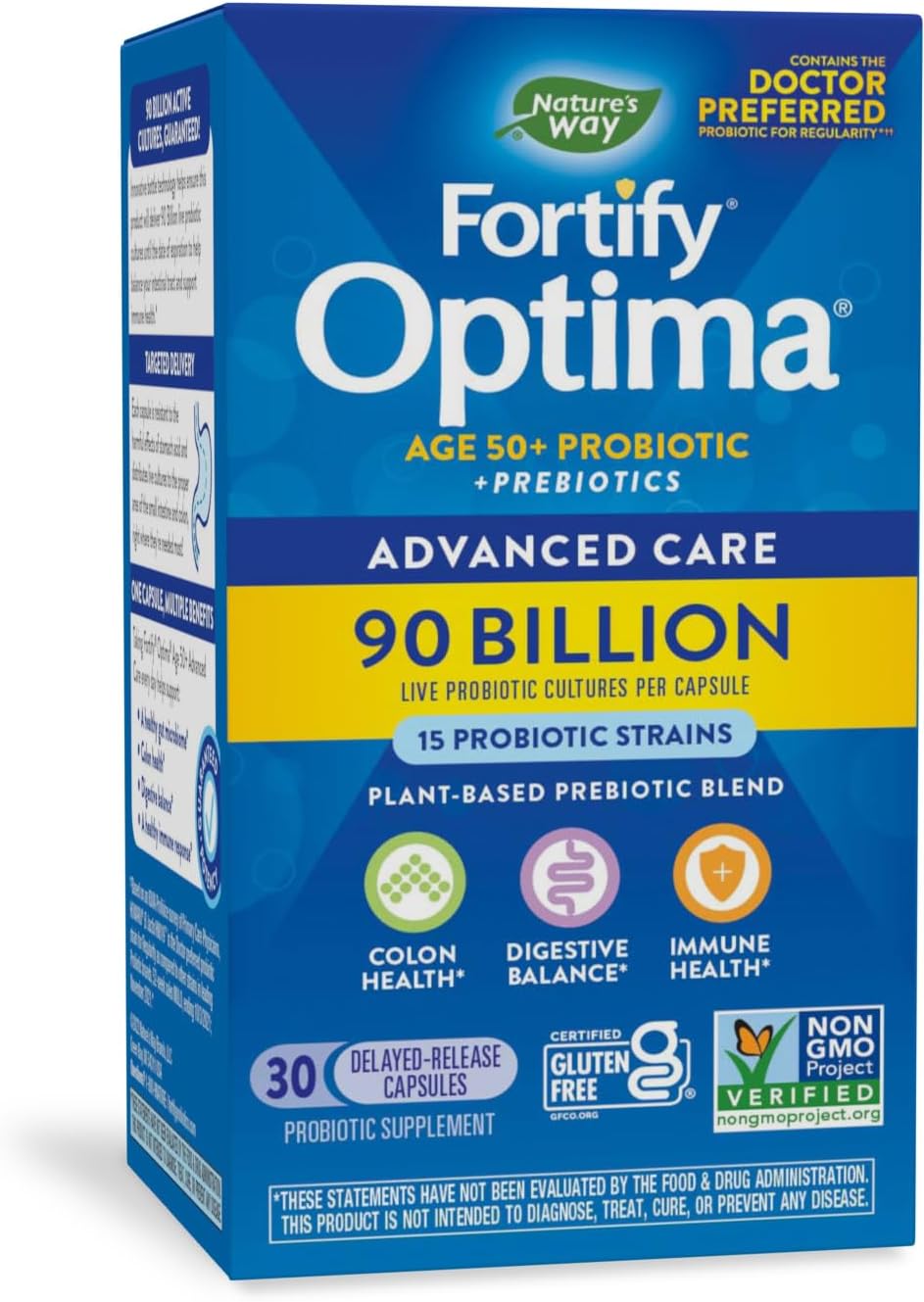 Amazon.com: Nature’s Way Fortify Optima Daily Probiotic 60 Billion 15 ...