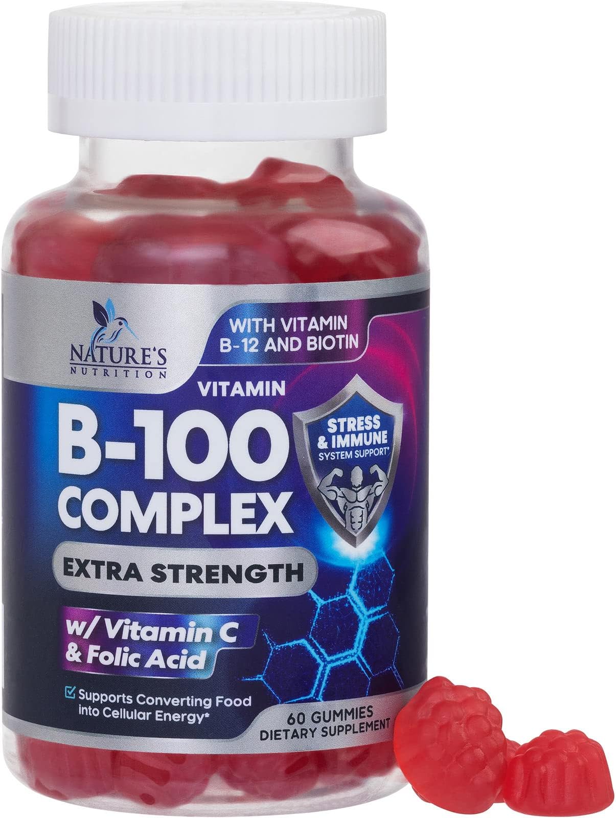 Amazon.com: NEW AGE Vitamin B Complex Gummies with Vitamin B3, B5, B6 ...
