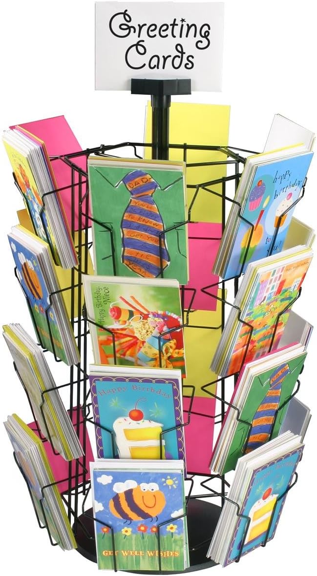 Amazon.com: Displays2go Greeting Card Racks with (24) 5 x 7 Pockets for ...