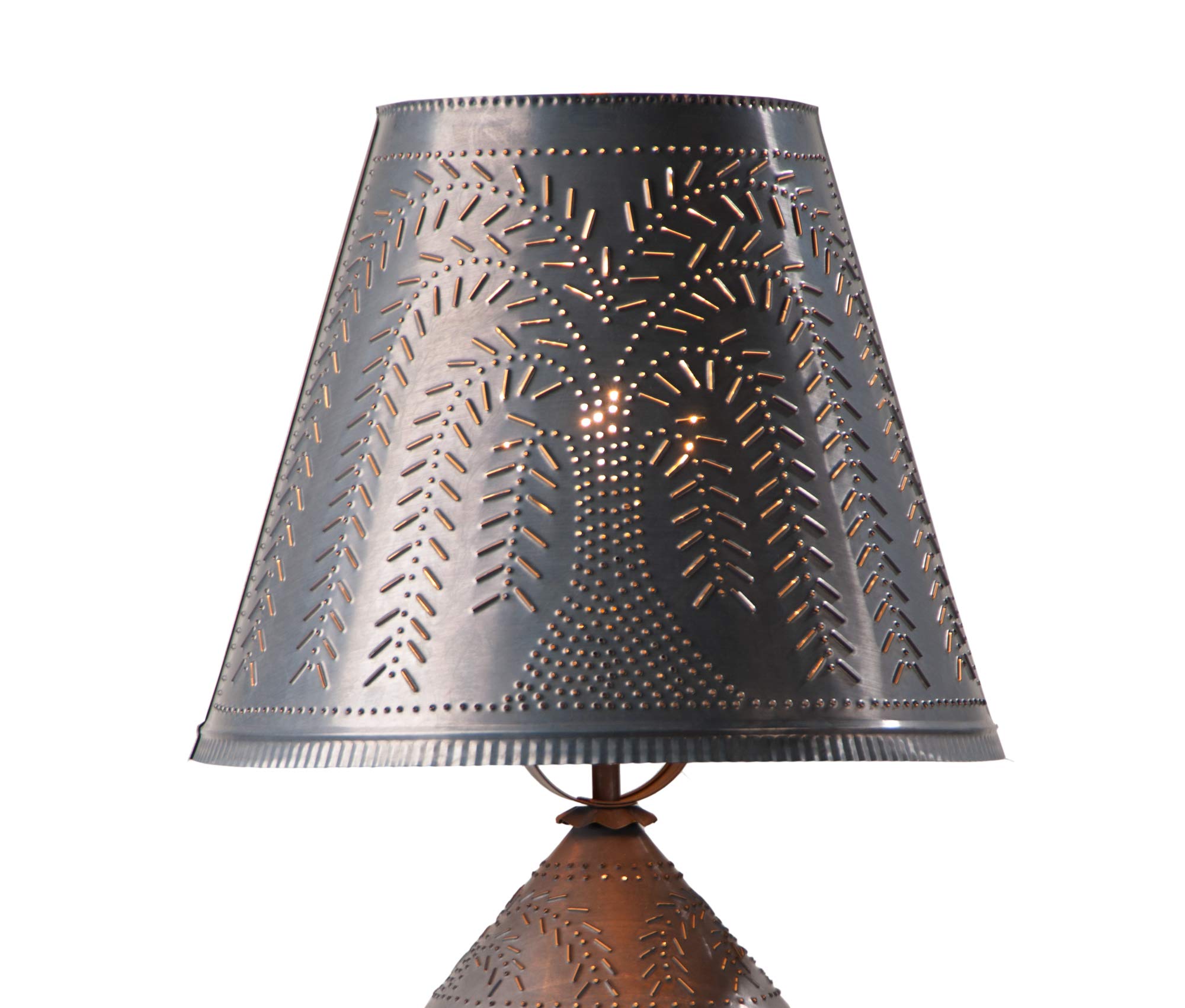 Tin Punched Lamp Shades Irvins Tinware 14 Inch Fireside Lamp Shade