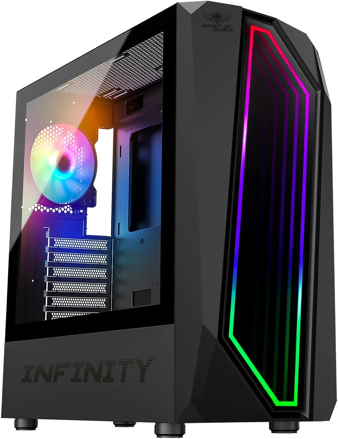 Spirit Of Gamer - Spark Dark, Boitier PC Gamer Aquarium RGB, Compatible ...