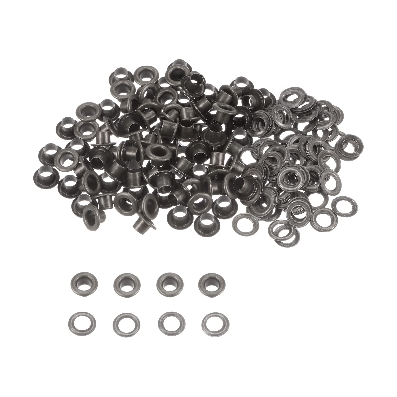 Snapklik.com : HARFINGTON 100set Grommets Kit Metal Eyelets 4mm 1/6 ...