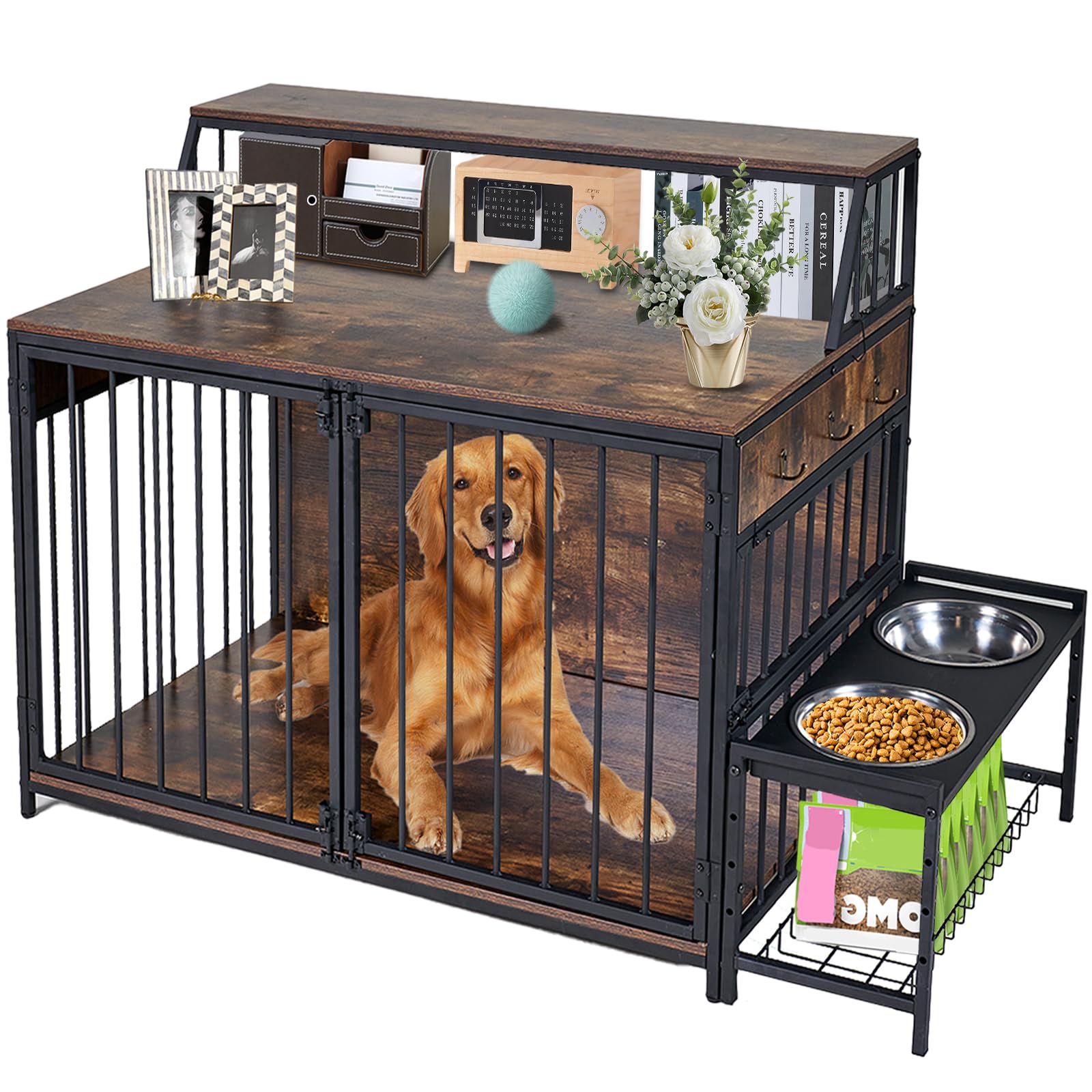 Large Dog Crate Furniture Style, 40 Inch Dog Crate Furniture with ...