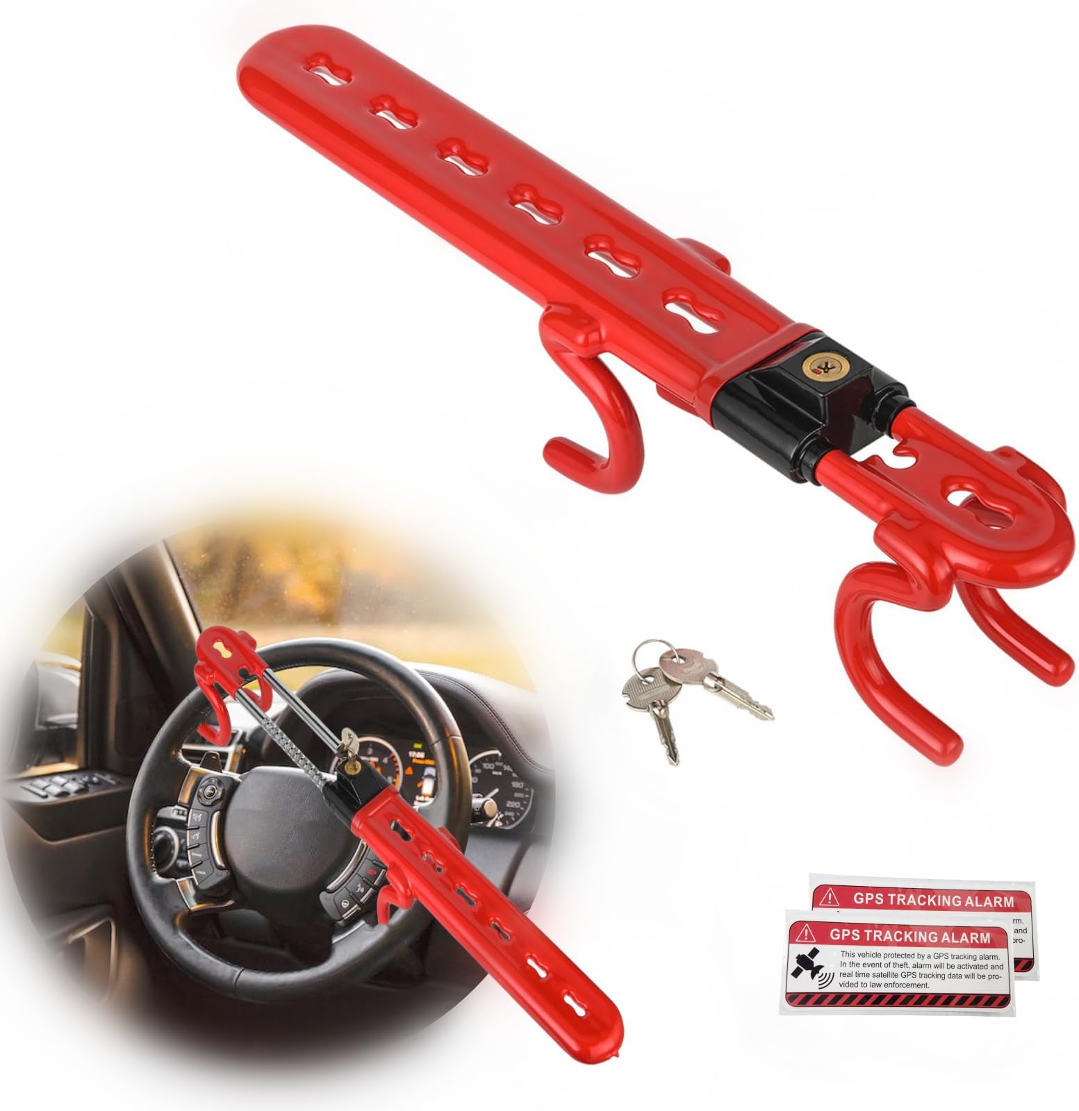 Amazon.com: Steering Wheel Lock for Cars,lootaan Steering Wheel Lock ...